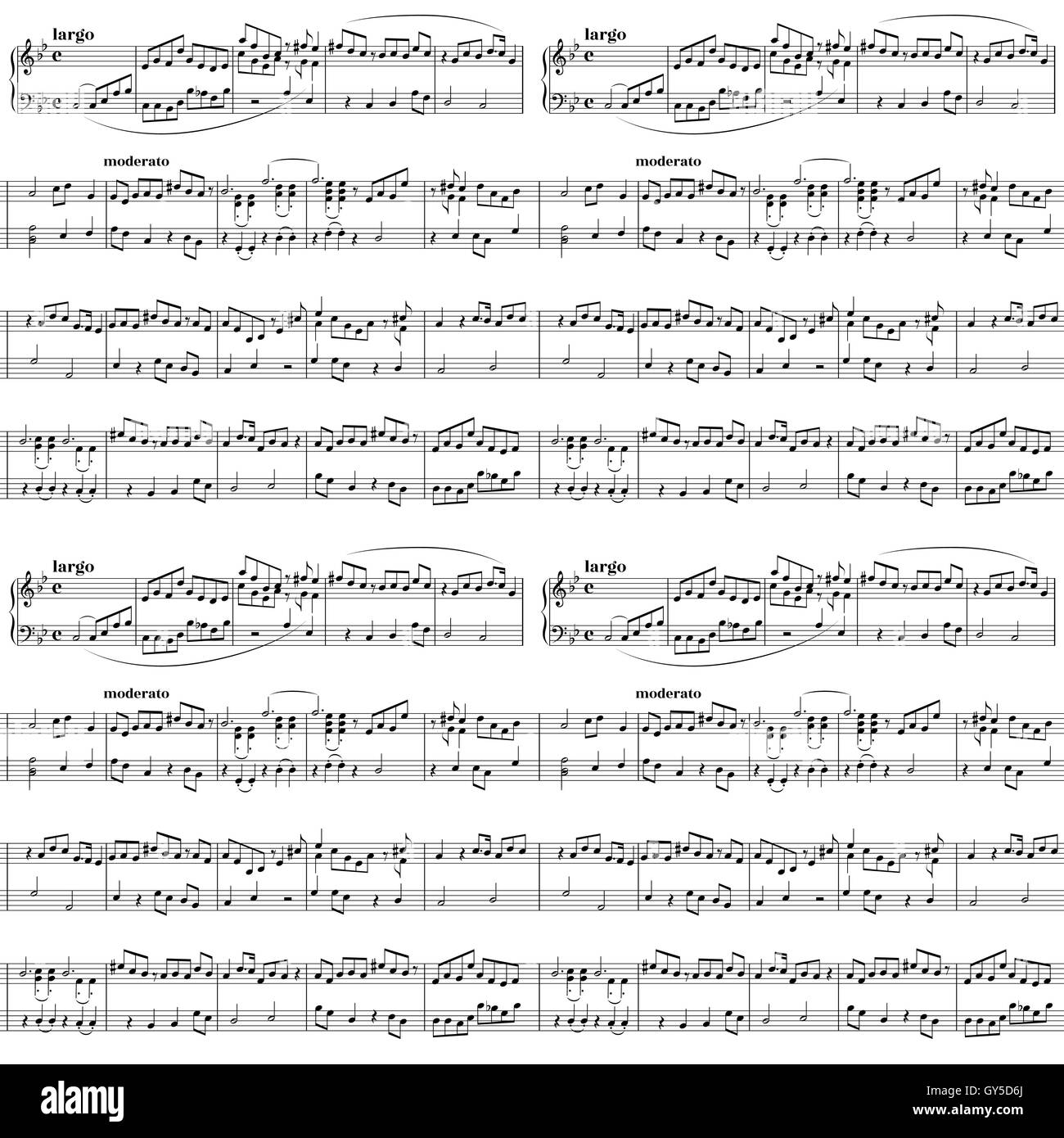 Vector musical notes seamless Cut Out Stock Images & Pictures - Alamy