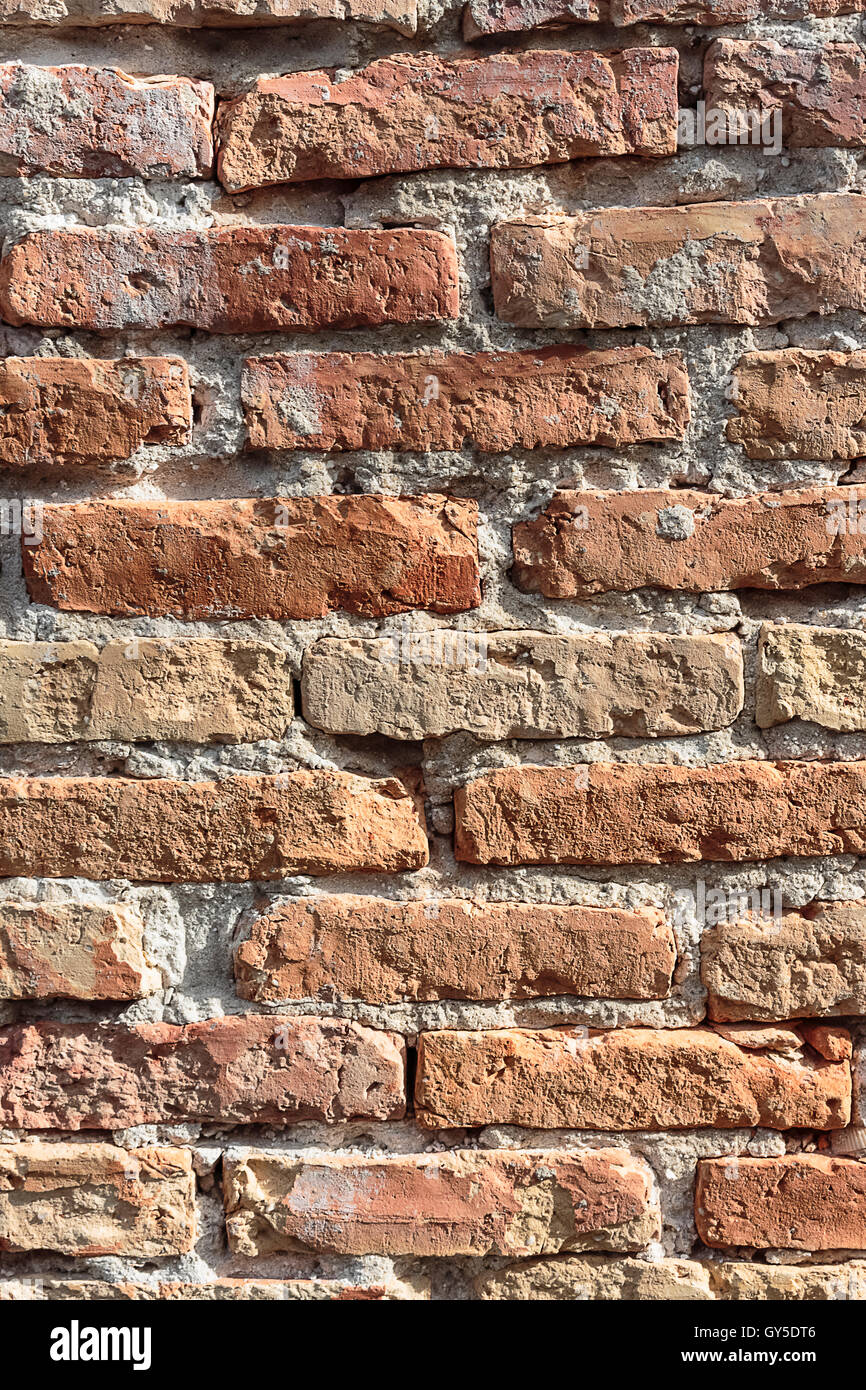 close up photograph of a brick wall Stock Photo - Alamy