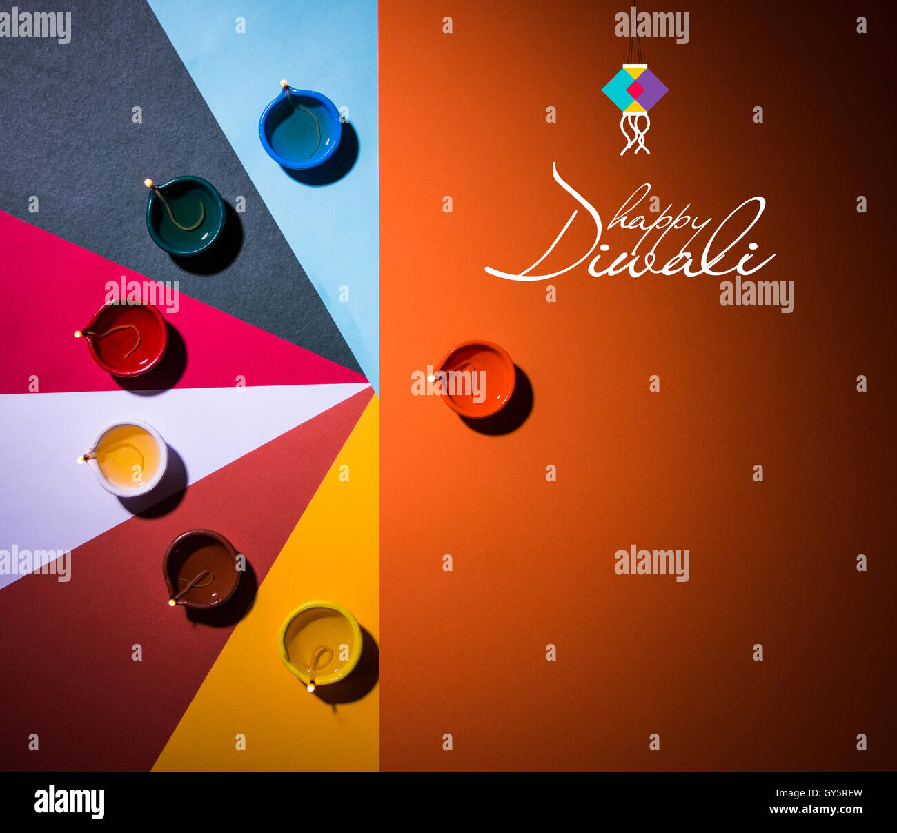 happy diwali or happy deepavali greeting card made using a photograph ...