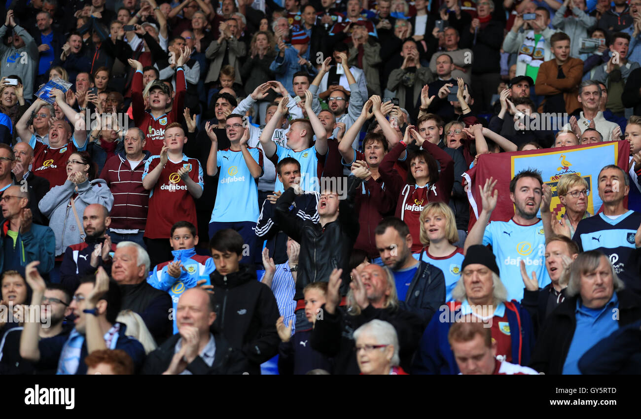 Burnley players after the Premier League match at the King Power ...