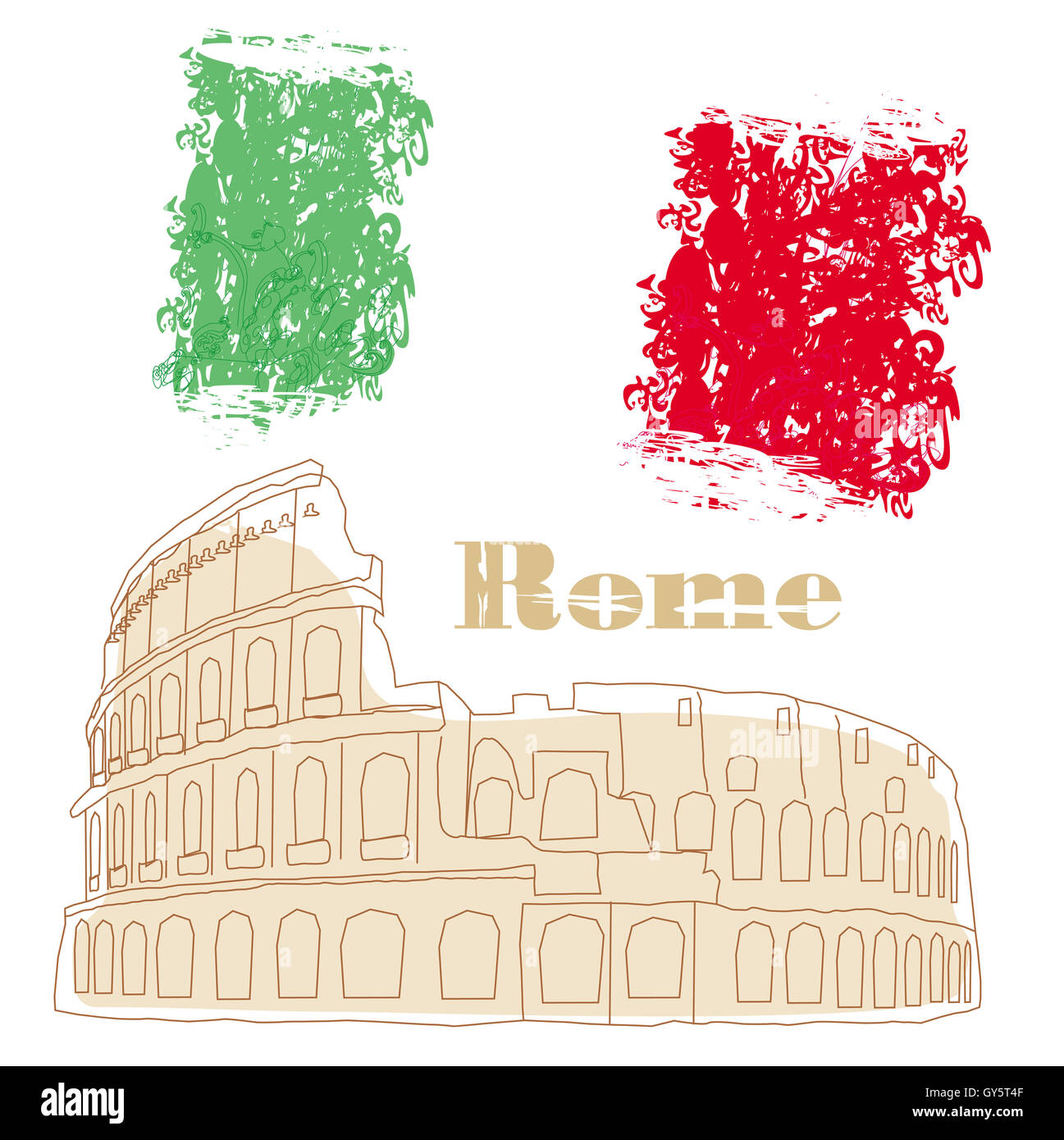 Structure of colosseum Cut Out Stock Images & Pictures - Alamy