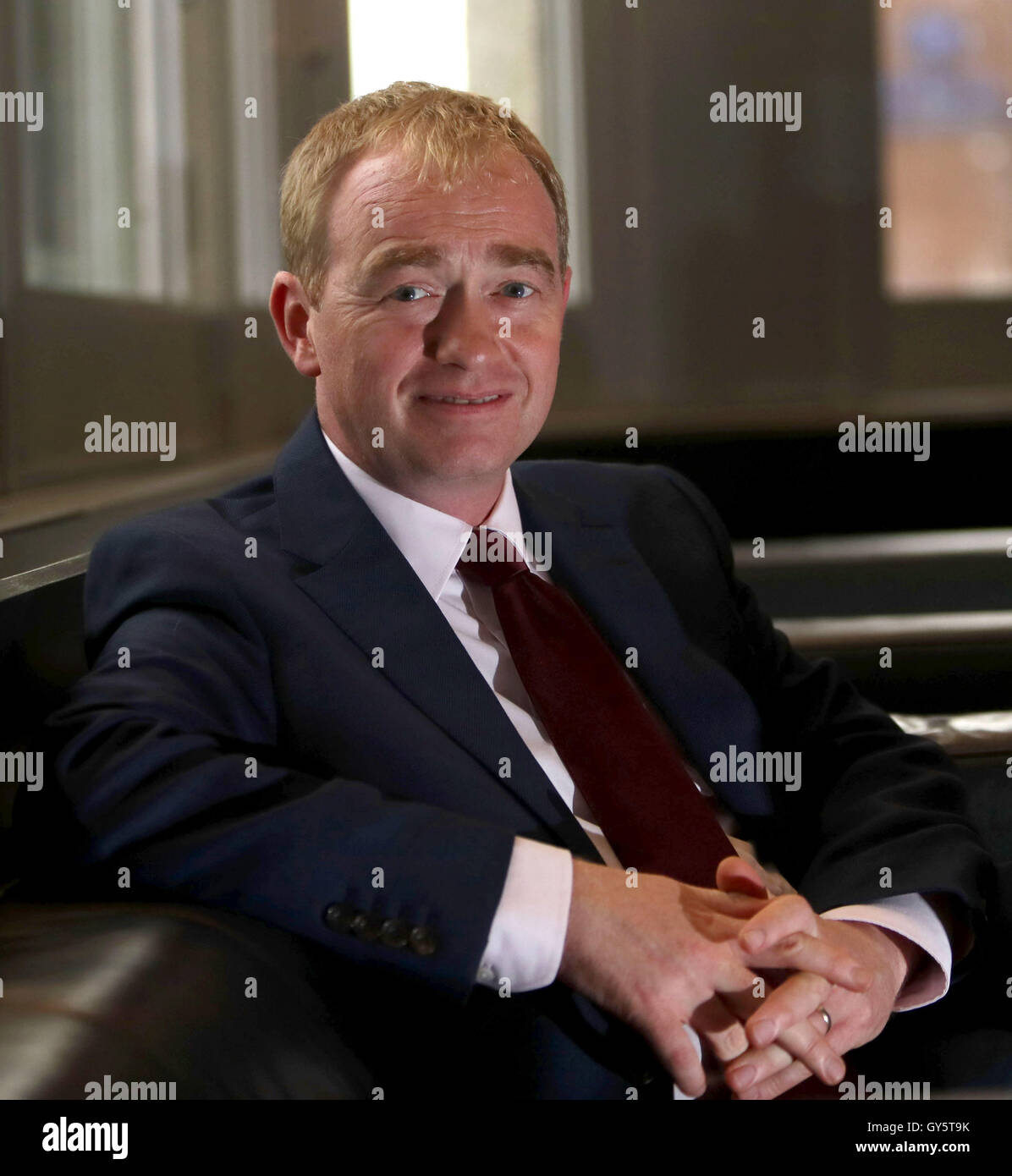 Liberal Democrats leader Tim Farron at the party's Autumn conference in ...
