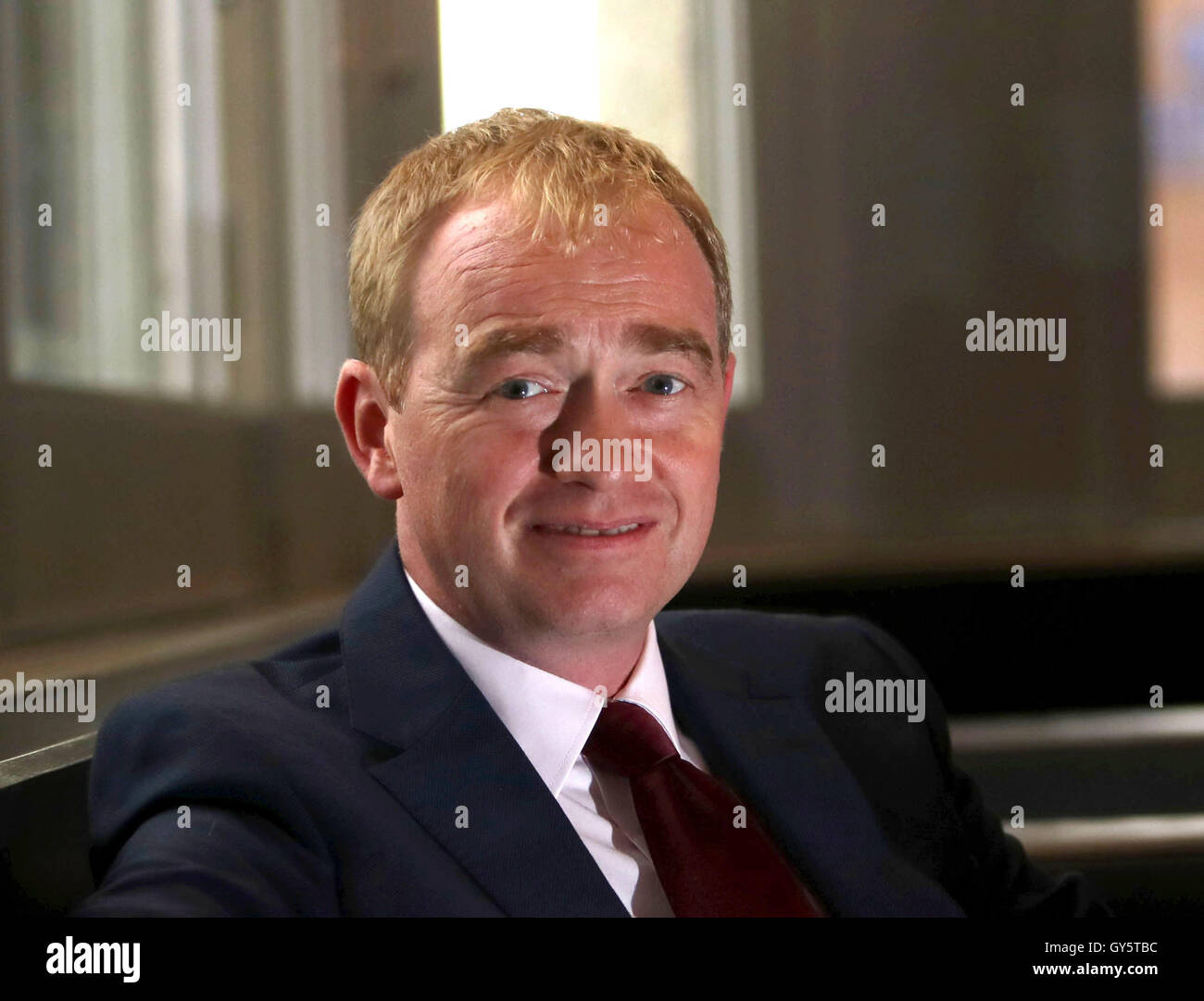 Liberal Democrats leader Tim Farron at the party's Autumn conference in ...