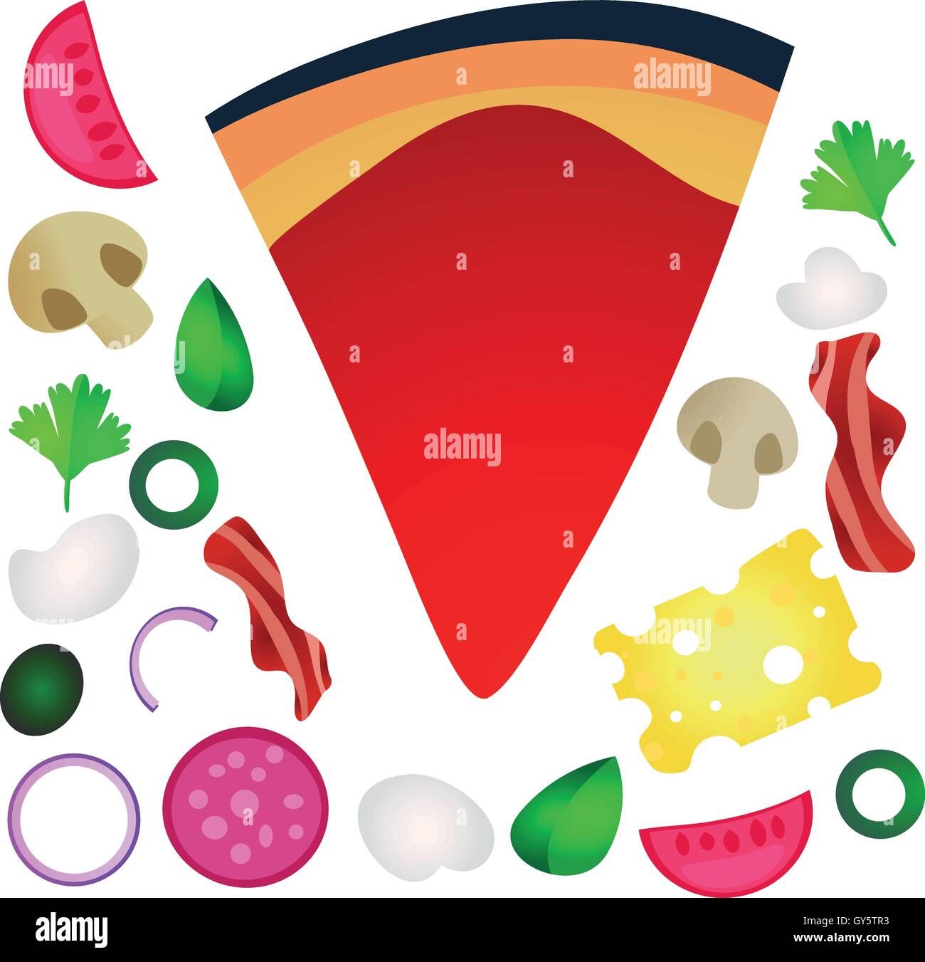 Pizza set. vector Stock Vector Image & Art - Alamy