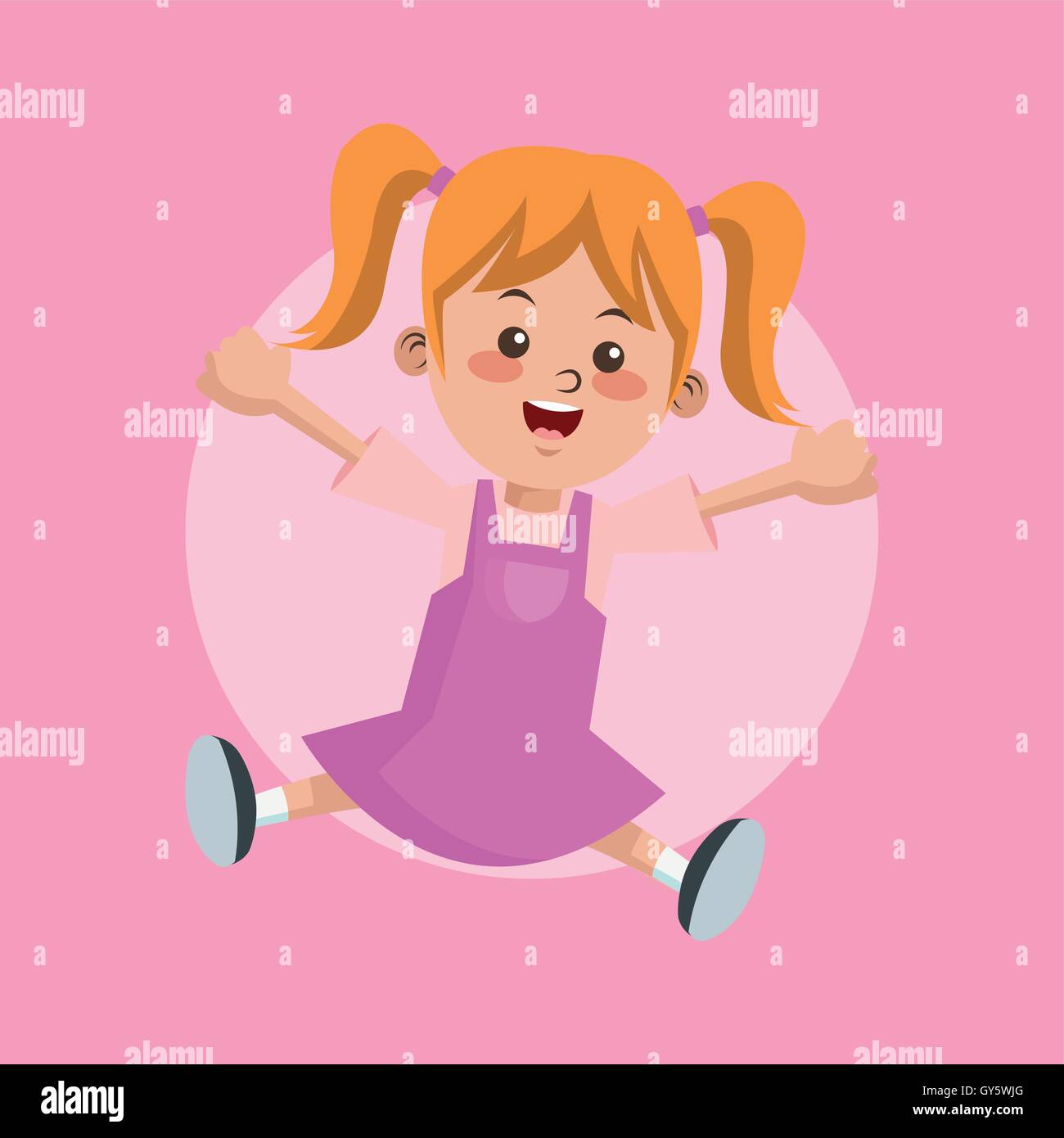 Girl kid cartoon design Stock Vector Image & Art - Alamy