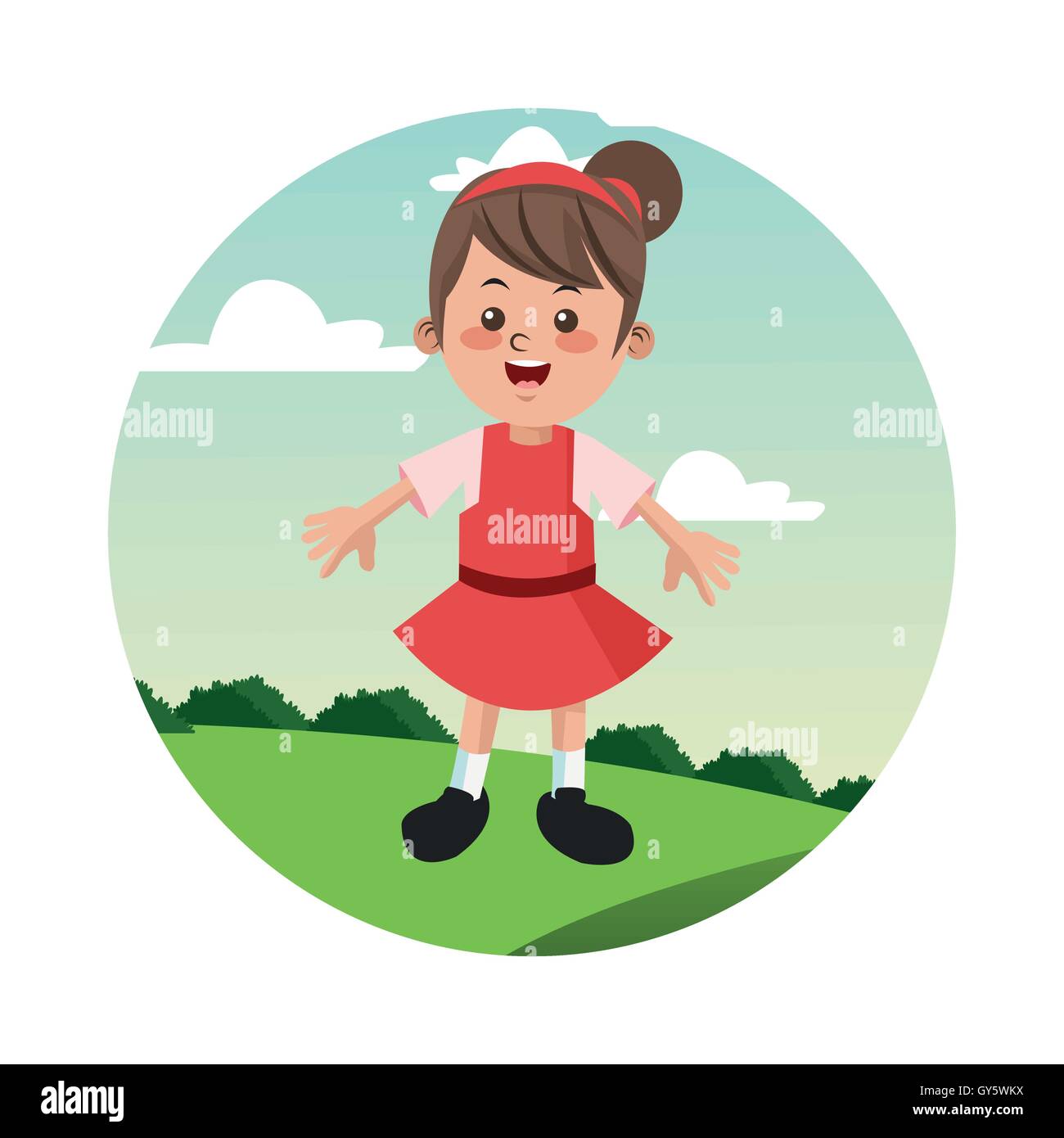 Girl kid cartoon design Stock Vector Image & Art - Alamy