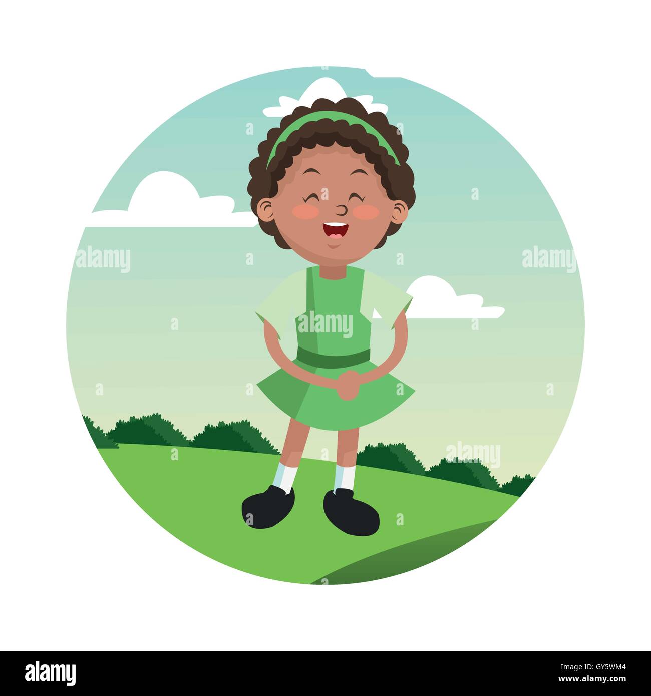 Girl kid cartoon design Stock Vector Image & Art - Alamy