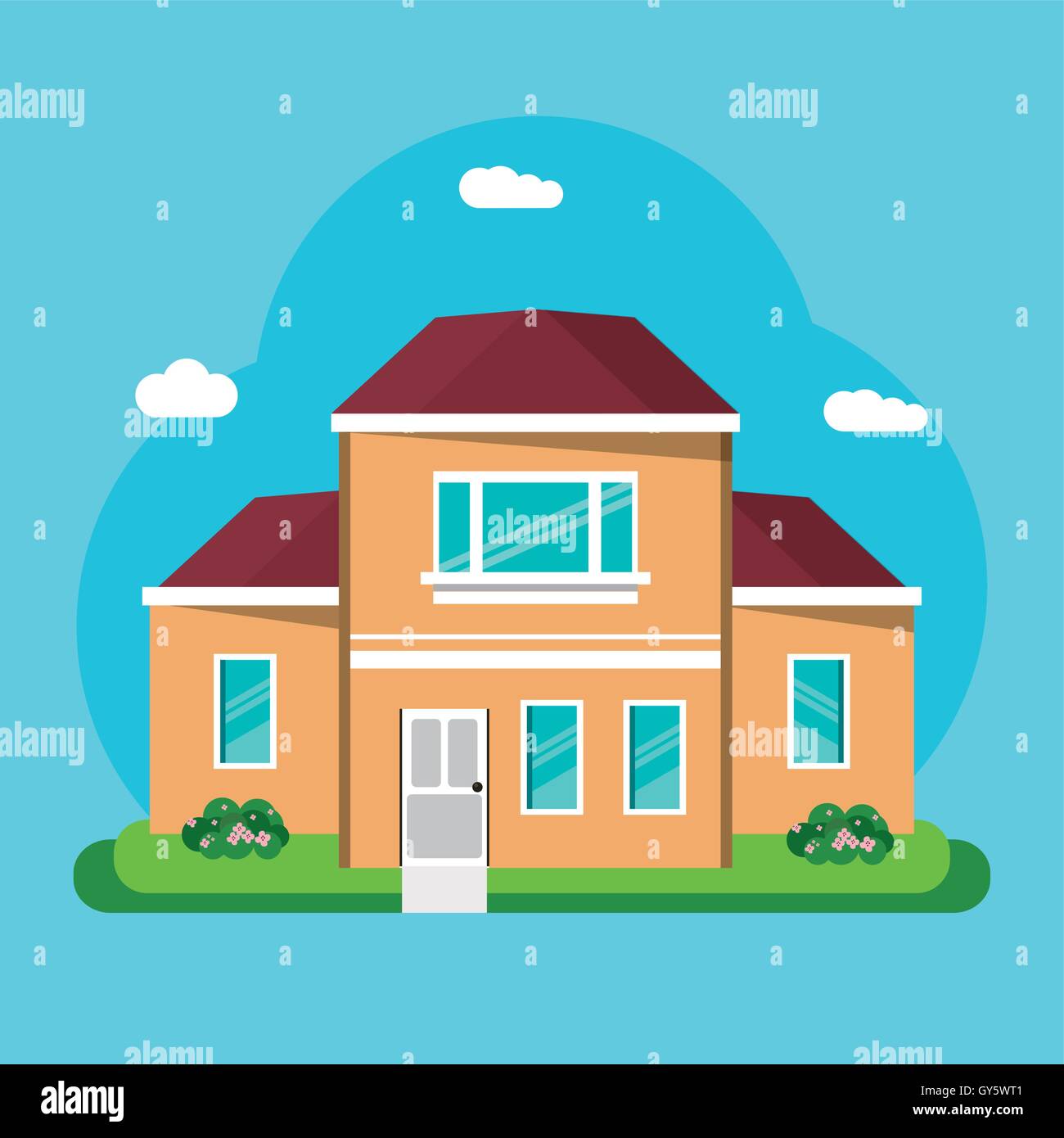 Colorful home building design Stock Vector Image & Art - Alamy
