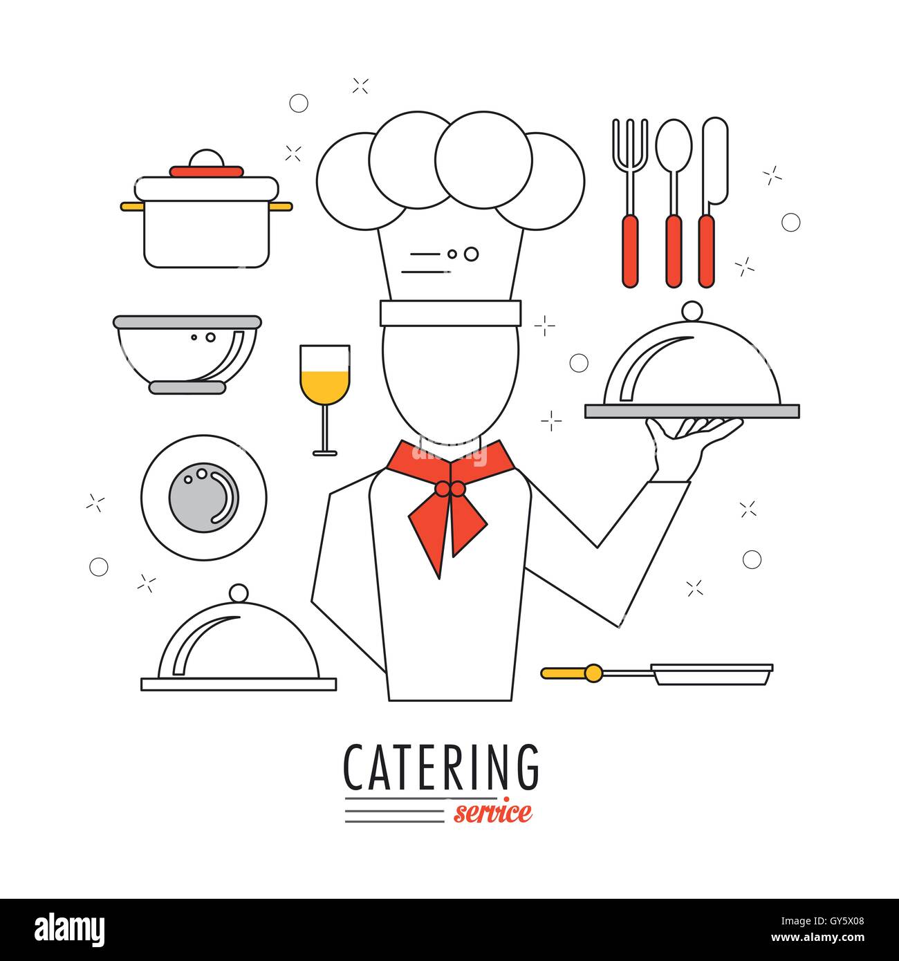 Catering service restaurant and menu design Stock Vector Image & Art ...
