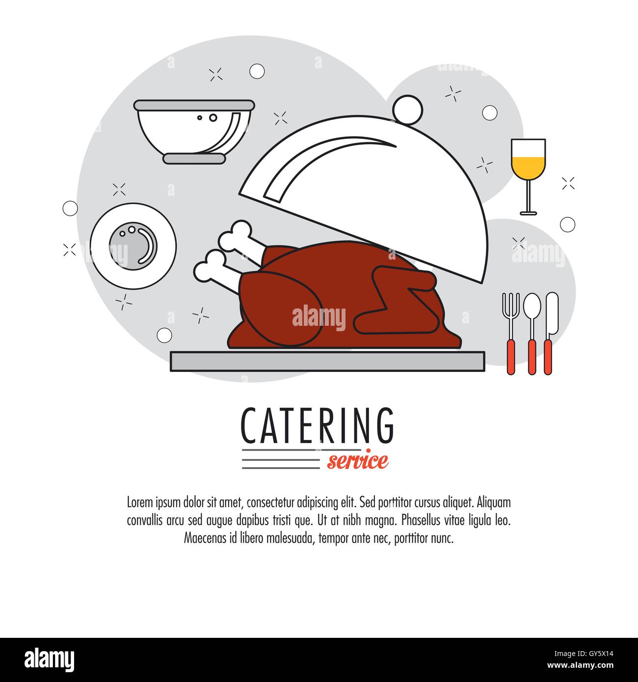 Catering service restaurant and menu design Stock Vector Image & Art ...