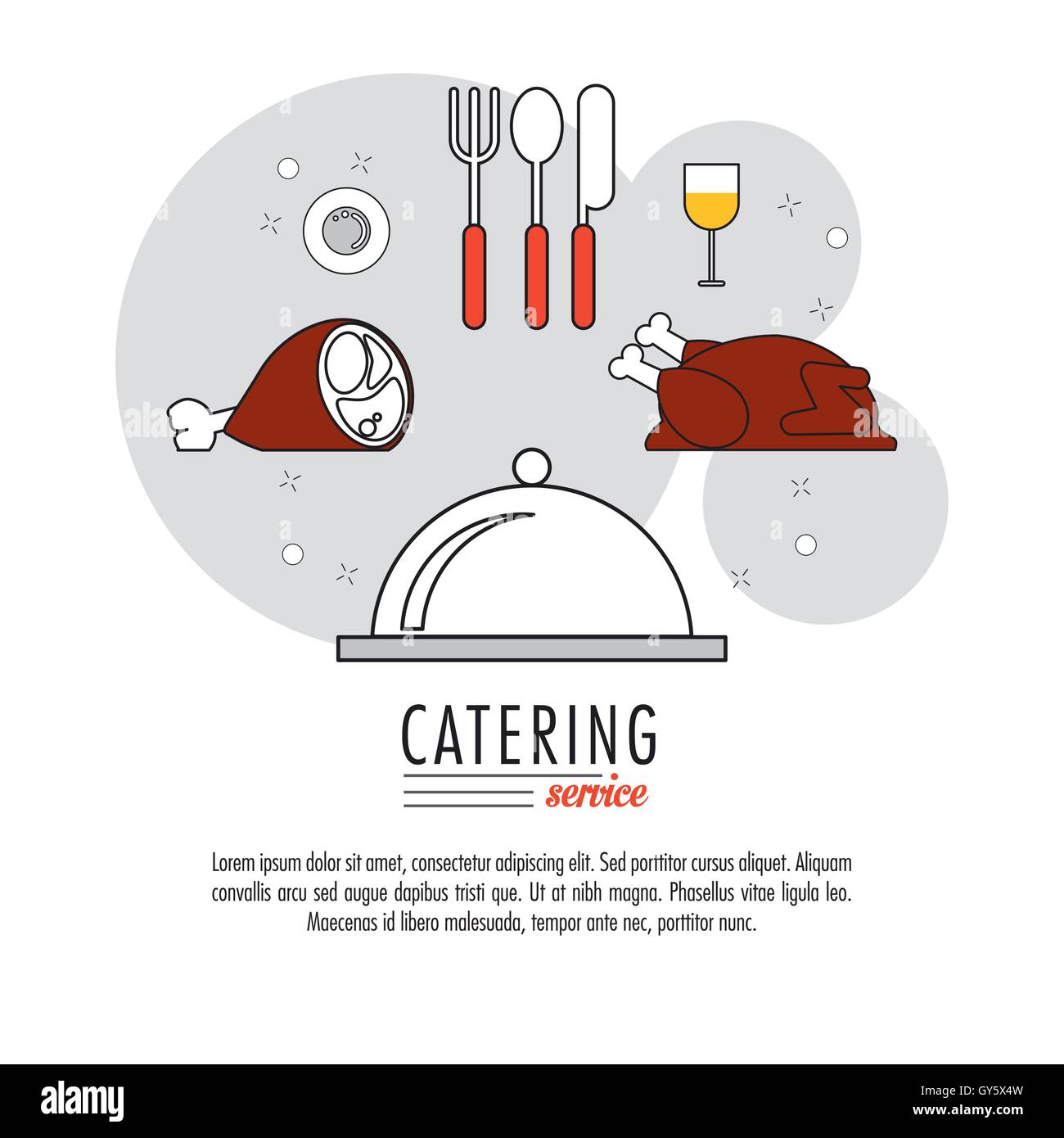 Catering service restaurant and menu design Stock Vector Image & Art ...