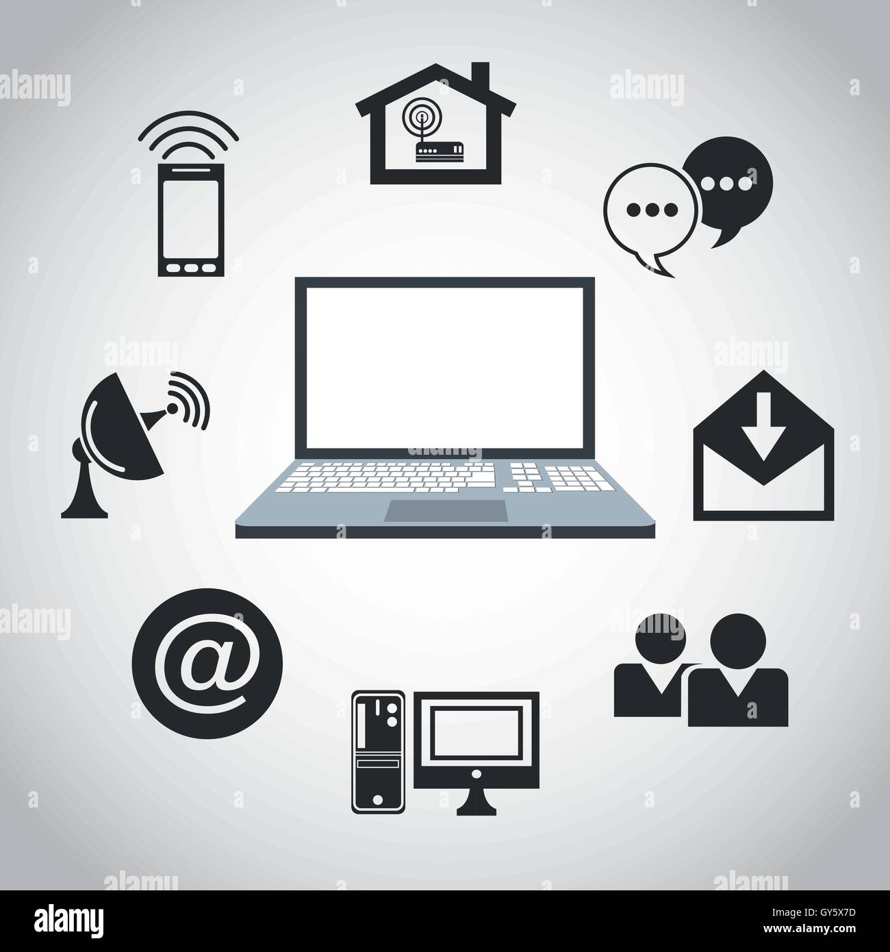 Internet of Things and media design Stock Vector Image & Art - Alamy
