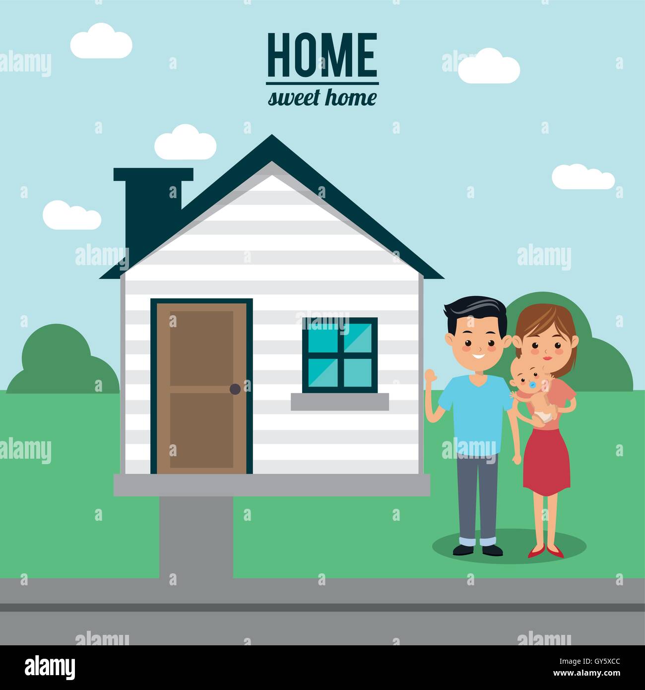 Home house building and family design Stock Vector Image & Art - Alamy