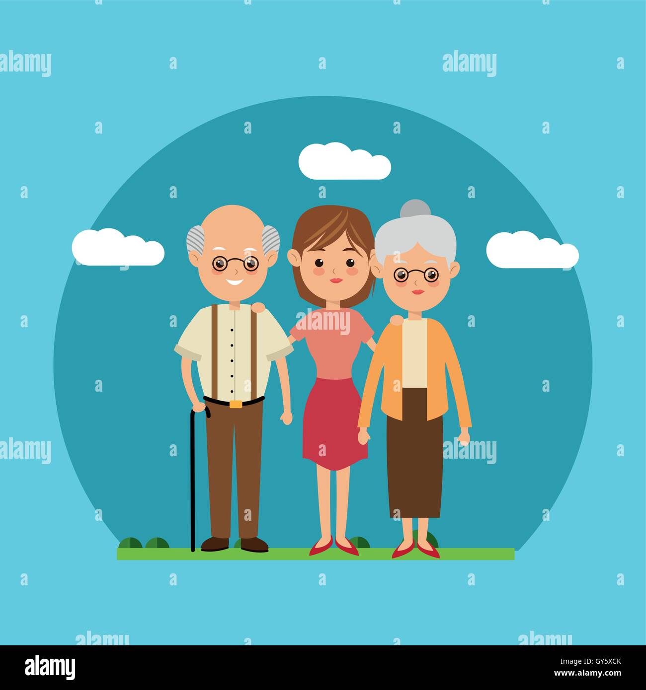 Family relationship avatar and generation design Stock Vector Image ...