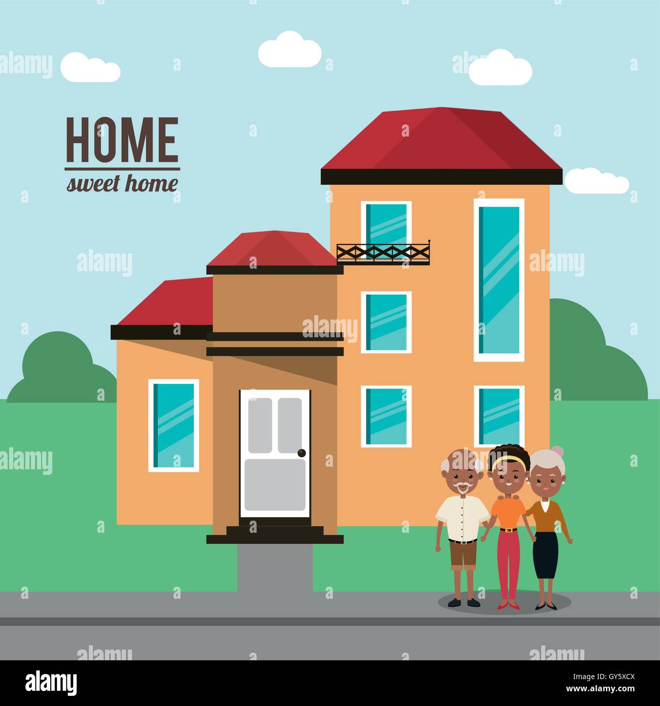 Home house building and family design Stock Vector Image & Art - Alamy