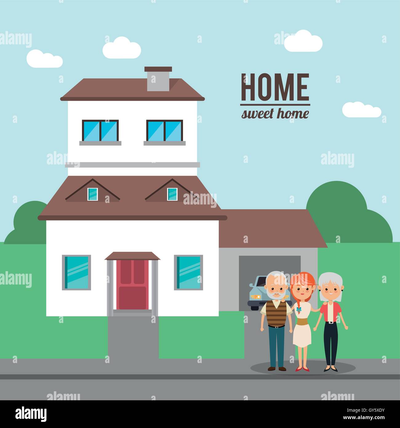 Home house building and family design Stock Vector Image & Art - Alamy