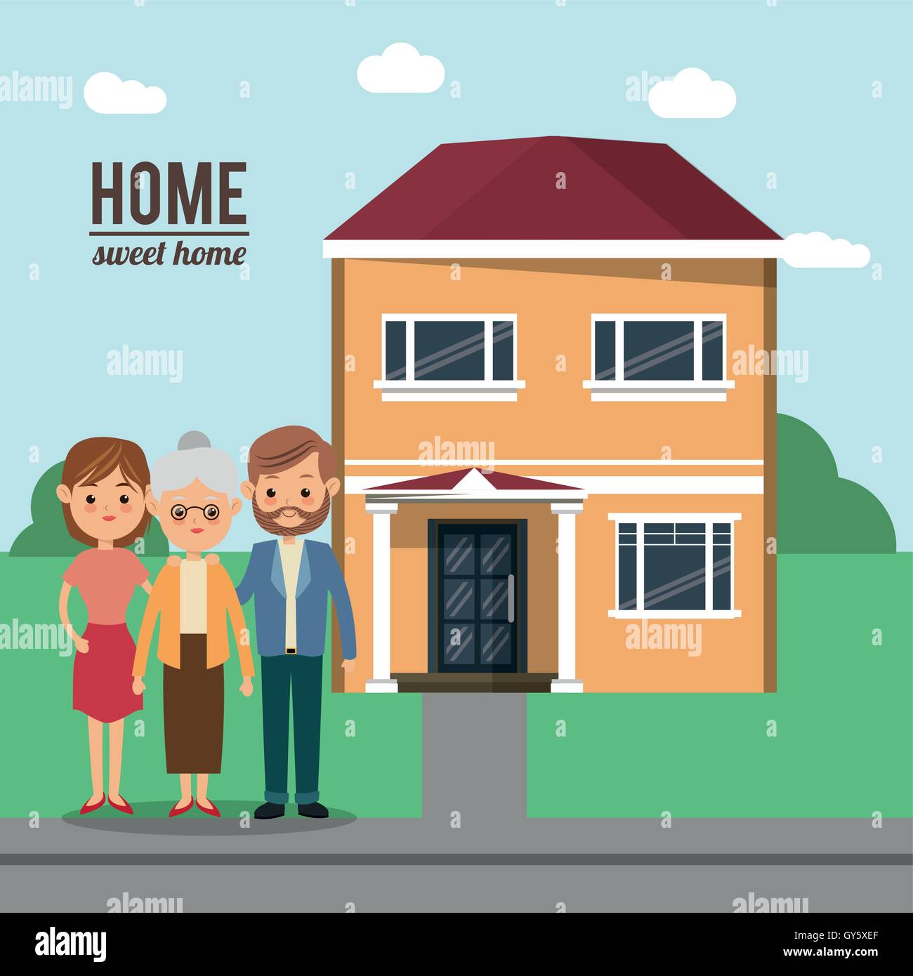 Home house building and family design Stock Vector Image & Art - Alamy