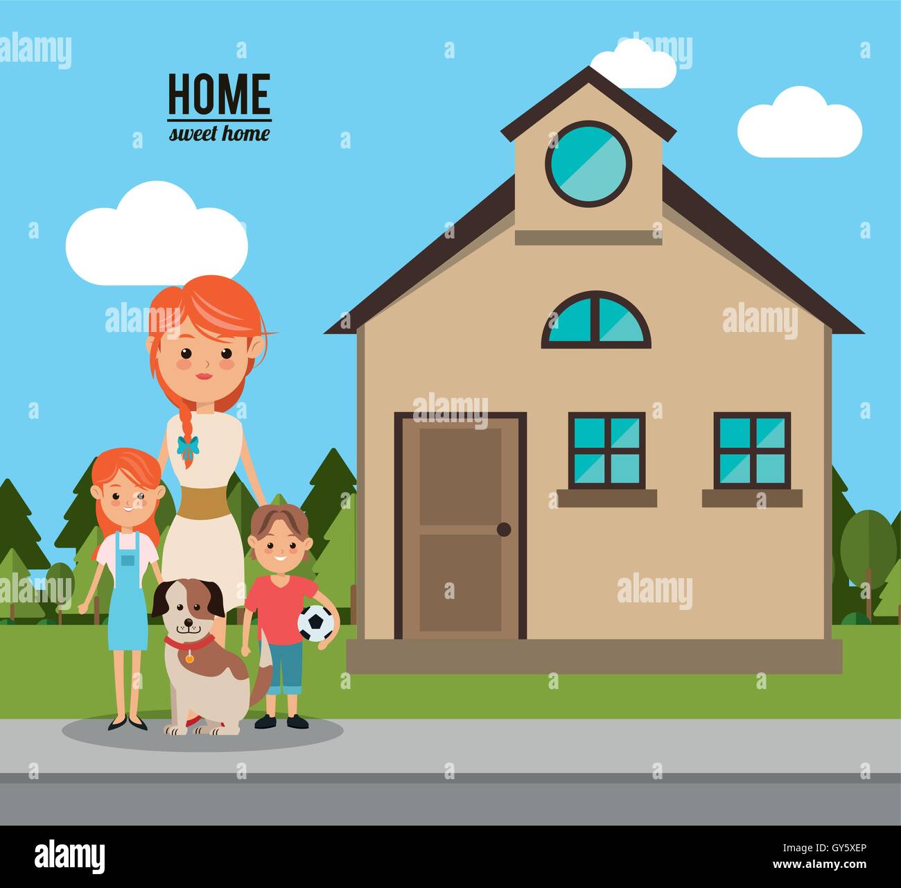 Home house building and family design Stock Vector Image & Art - Alamy