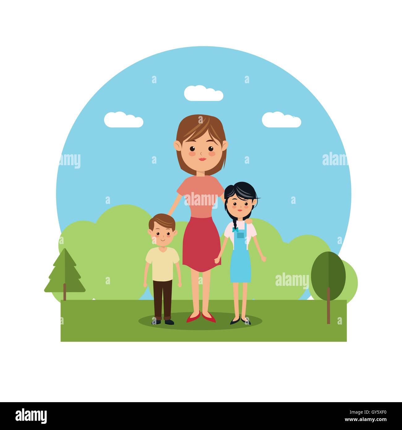 Family relationship avatar and generation design Stock Vector Image ...