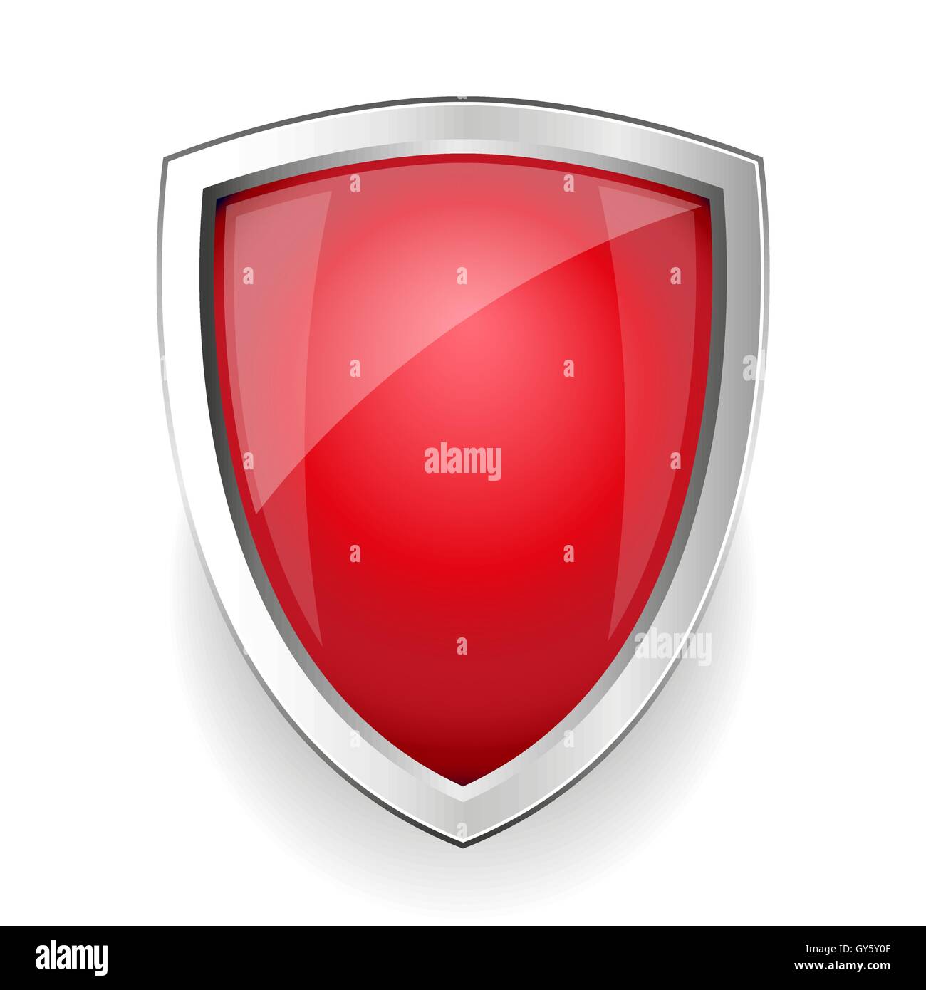Red empty vector shield Stock Vector Image & Art - Alamy