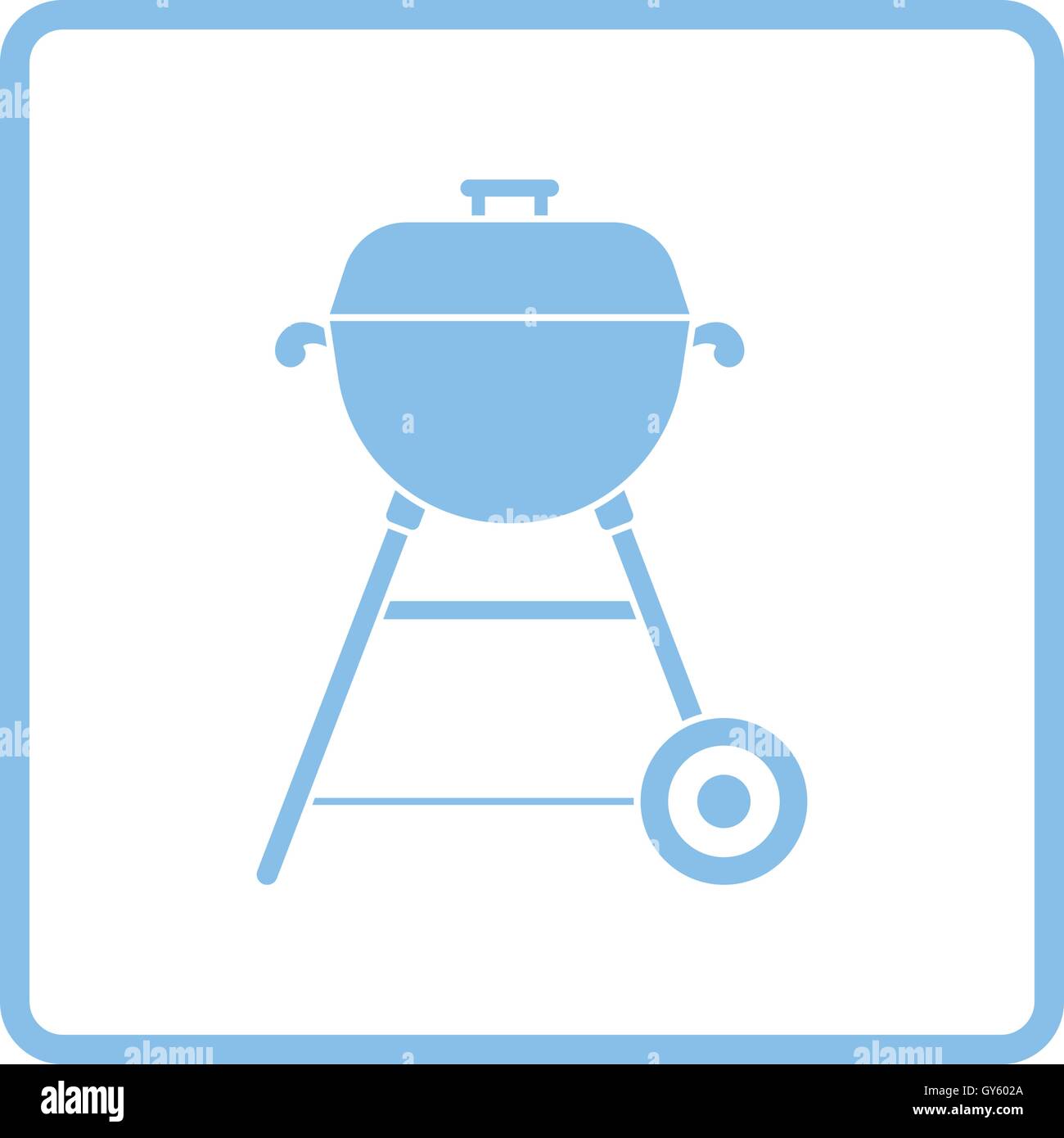 Barbecue icon. Blue frame design. Vector illustration Stock Vector ...