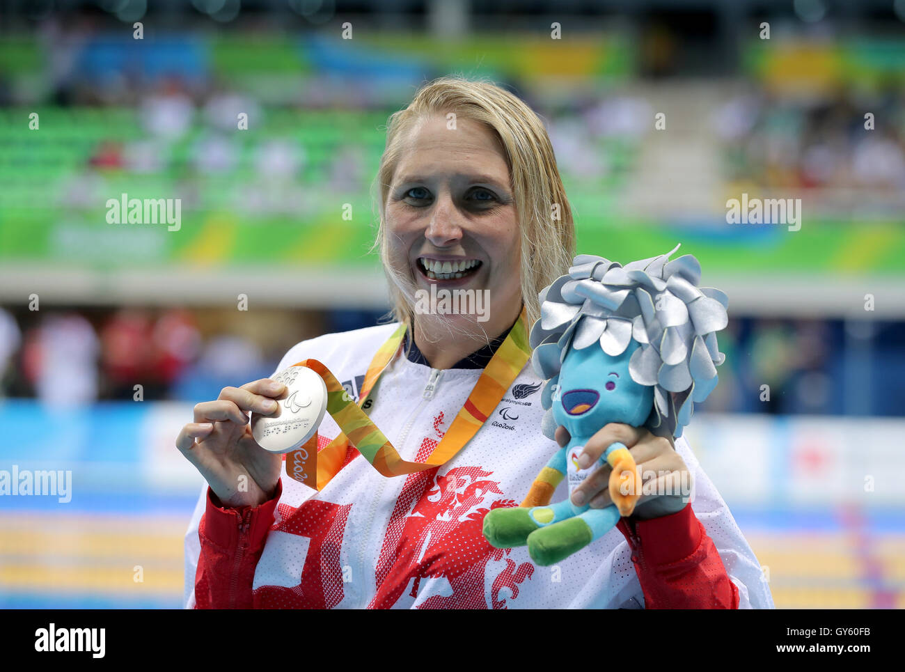Great Britain's Stephanie Millward with her silver medal in the Women's ...