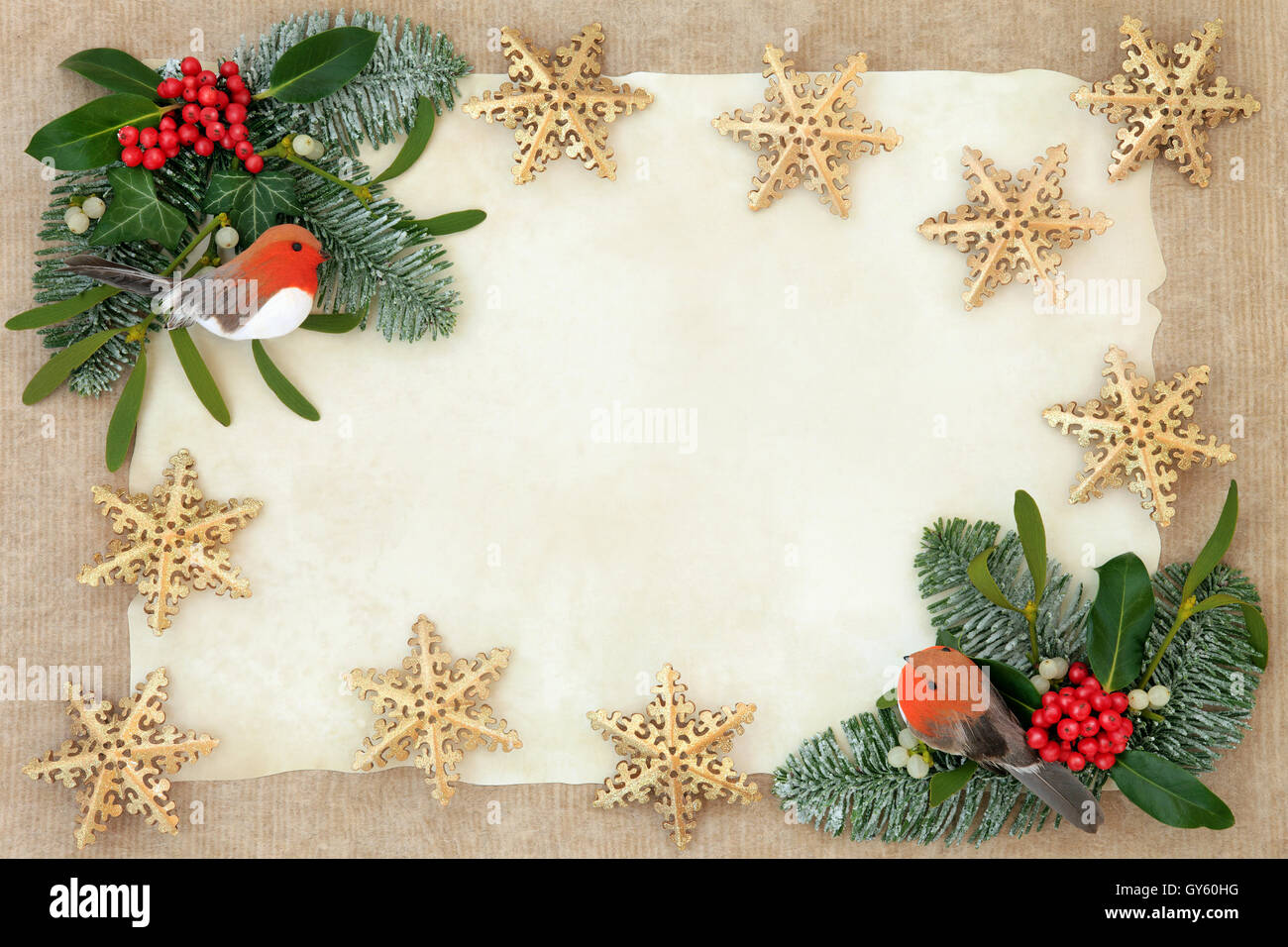 Robin christmas border hi-res stock photography and images - Alamy