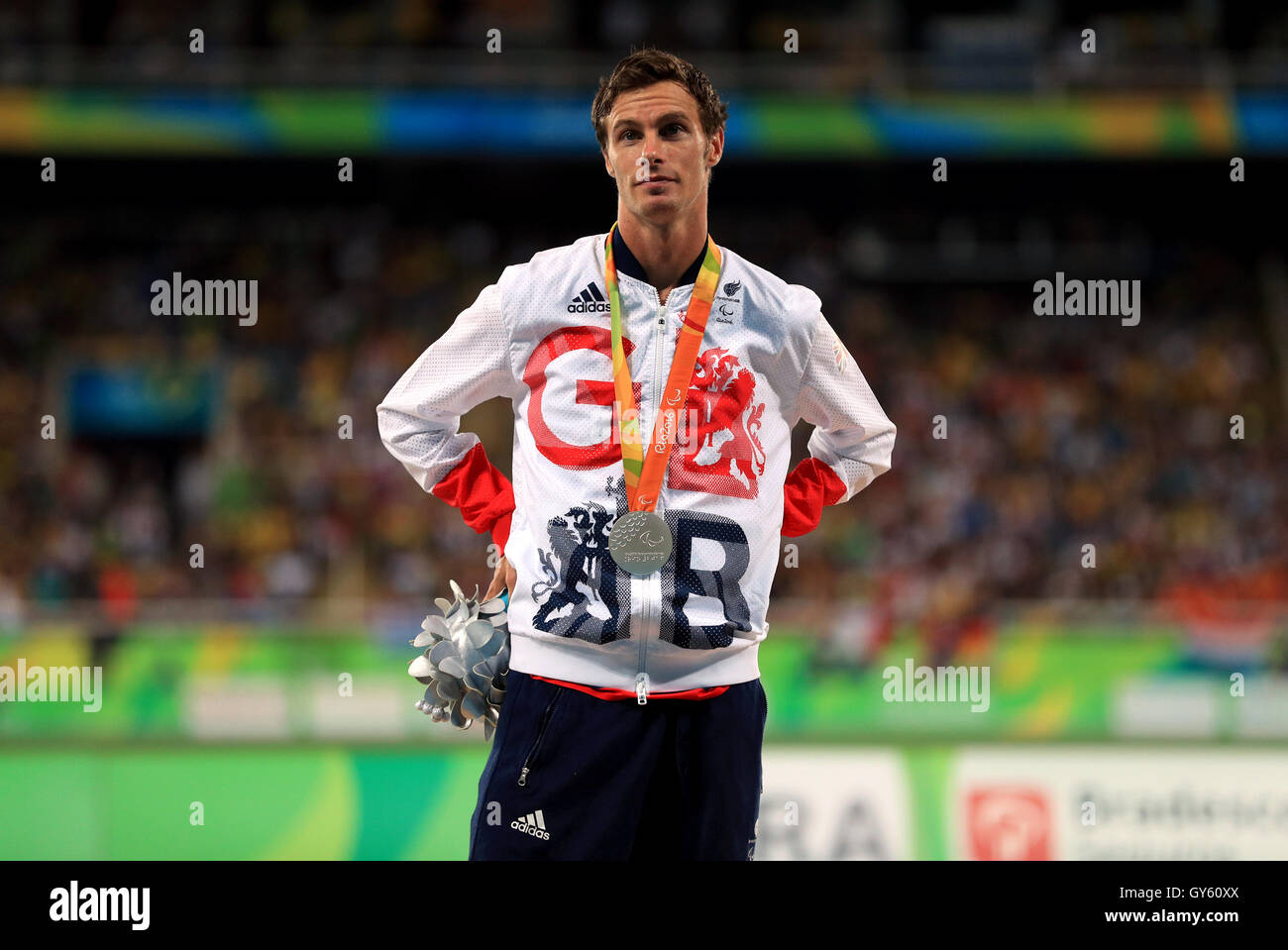 Great Britain's Paul Blake with his silver for the Men's Athletics 800m ...