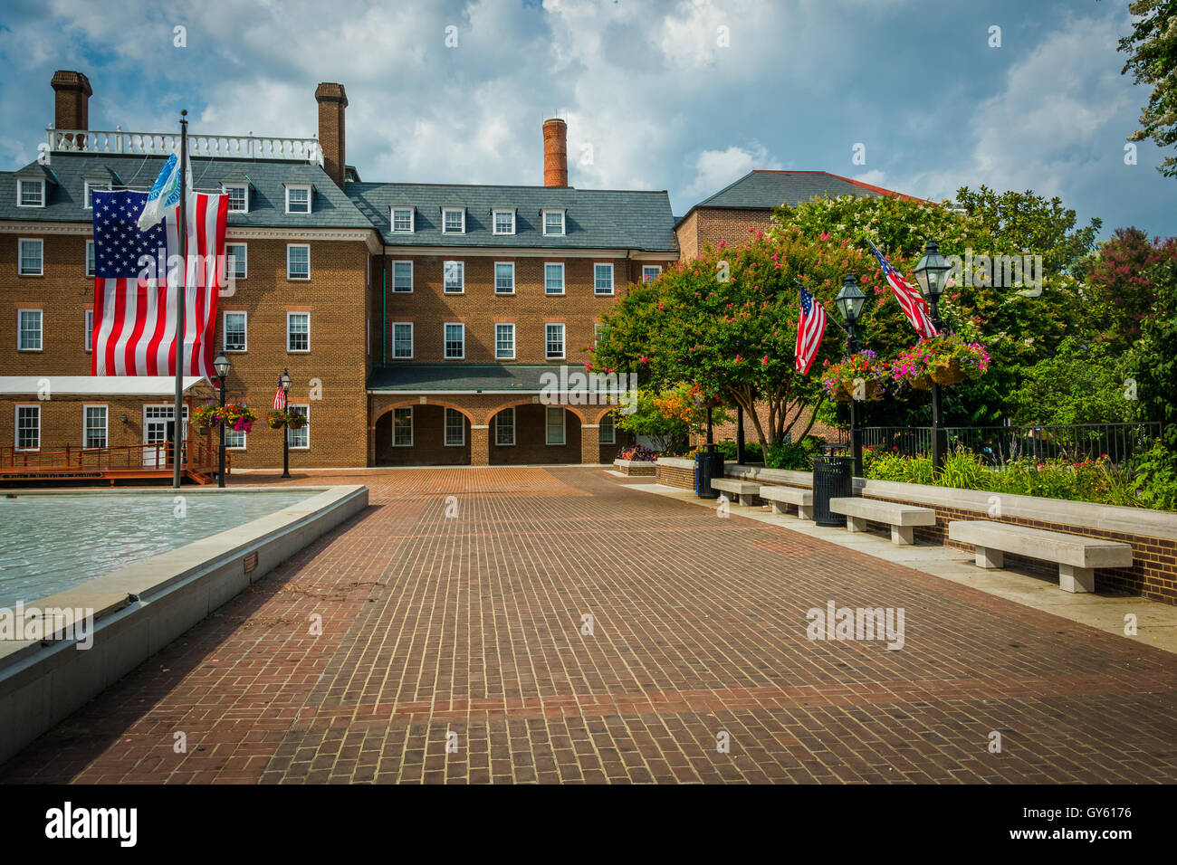 Market Square and City Hall, in Old Town, Alexandria, Virginia Stock ...
