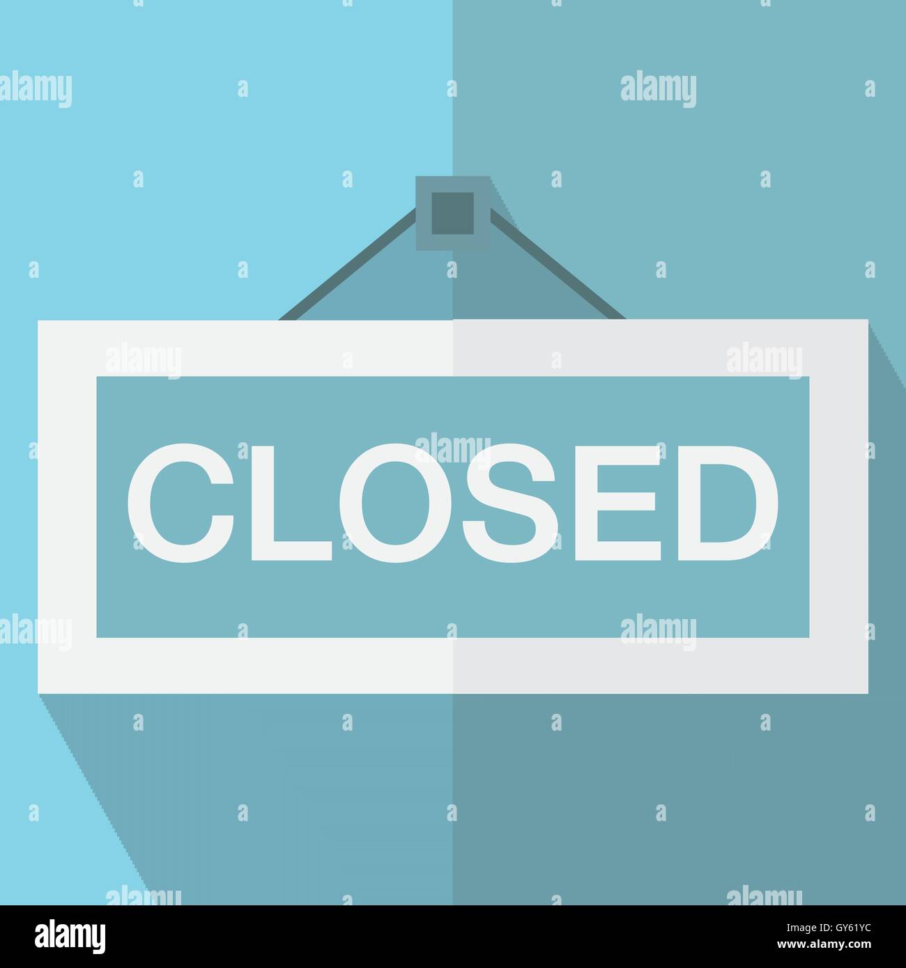 Closed door sign rope Stock Vector Images - Alamy