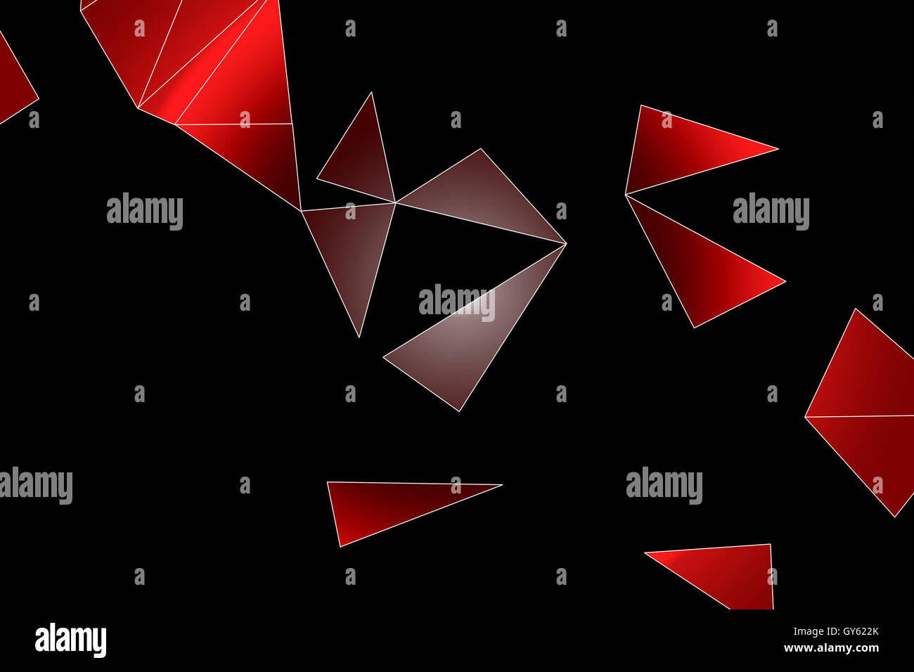 red polygon pattern and white line for background or web banner design ...