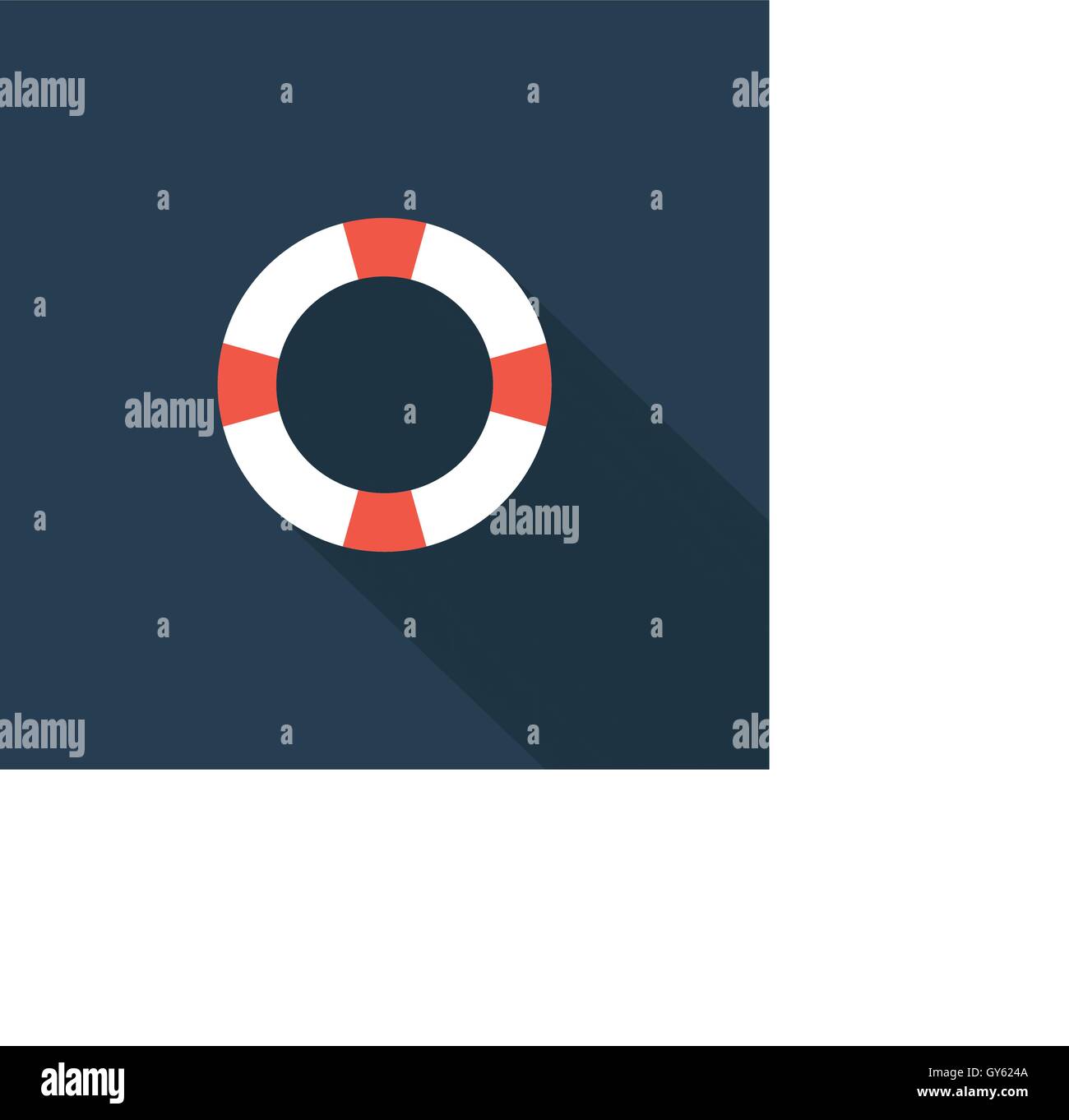 Safety Rings icon , Flat design style, vector illustration. long shadow ...