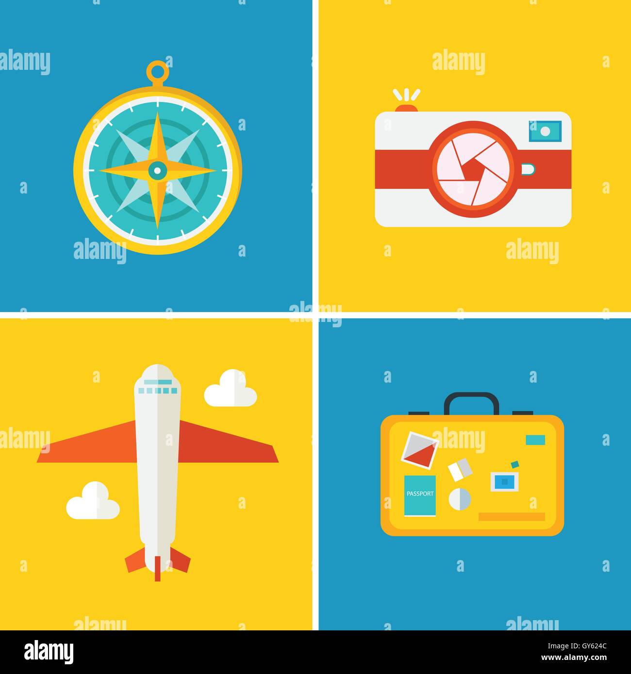 Trunk travel map Stock Vector Images - Alamy