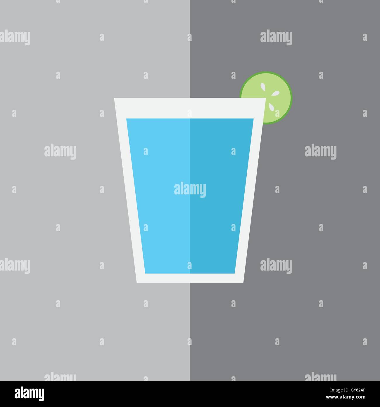 Glass of water, flat design Stock Vector Image & Art - Alamy