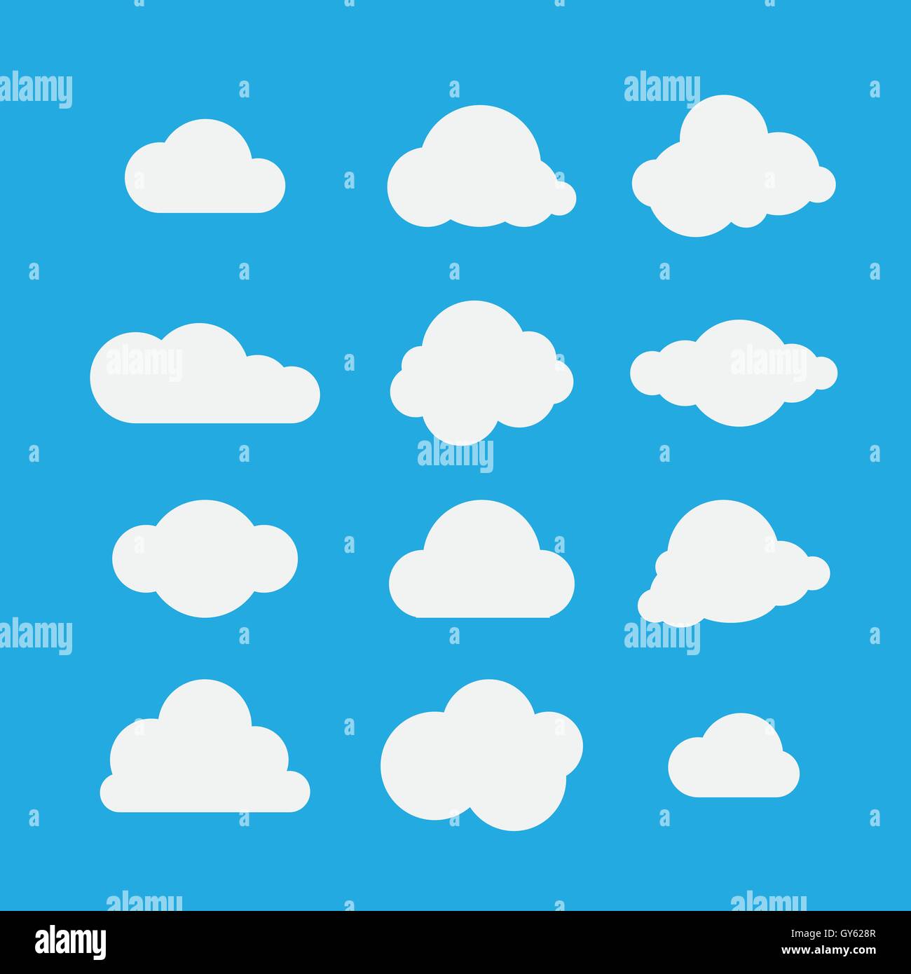 Vector illustration of clouds collection Stock Vector Image & Art - Alamy