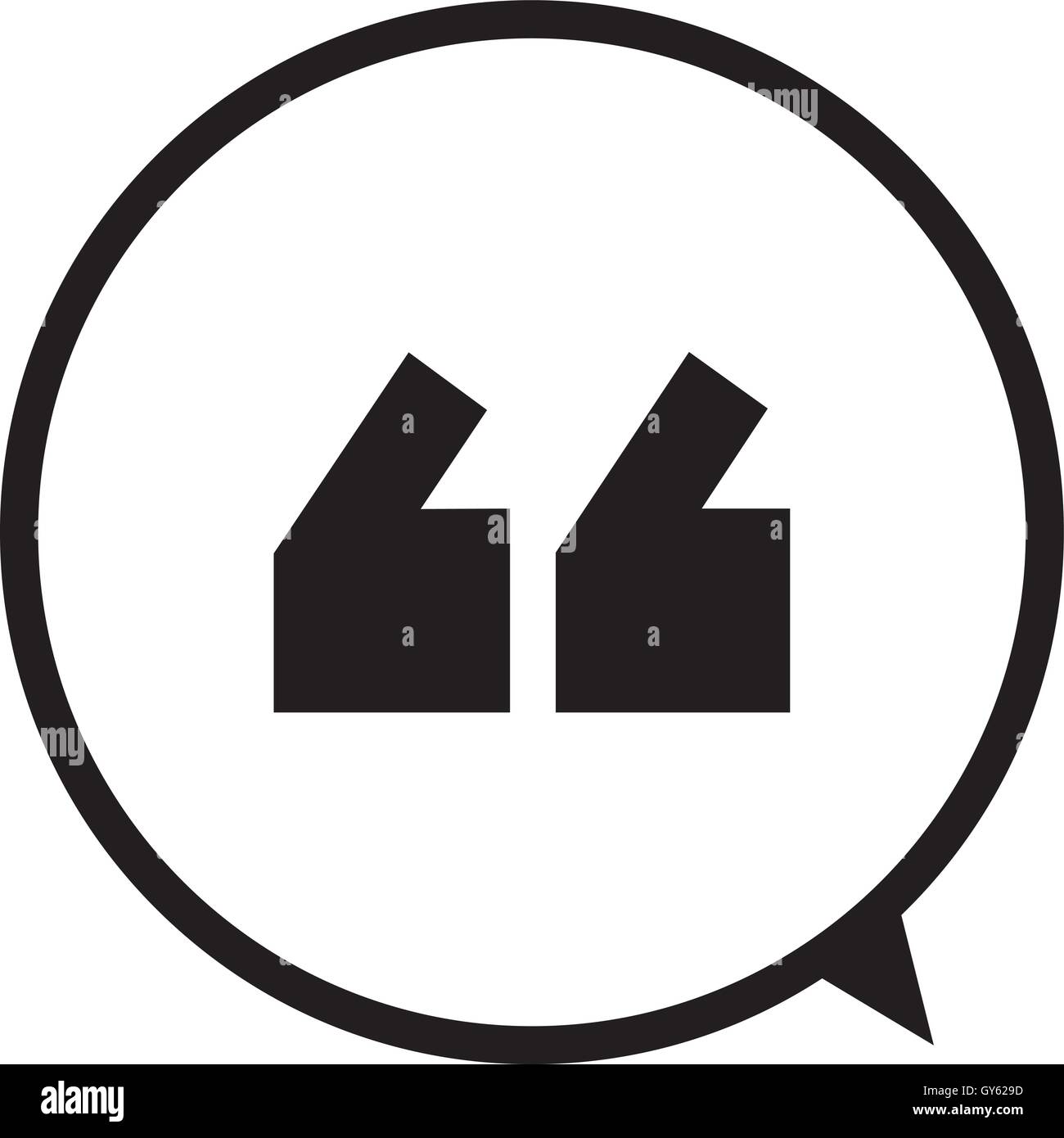 Quote icon vector Stock Vector Image & Art - Alamy