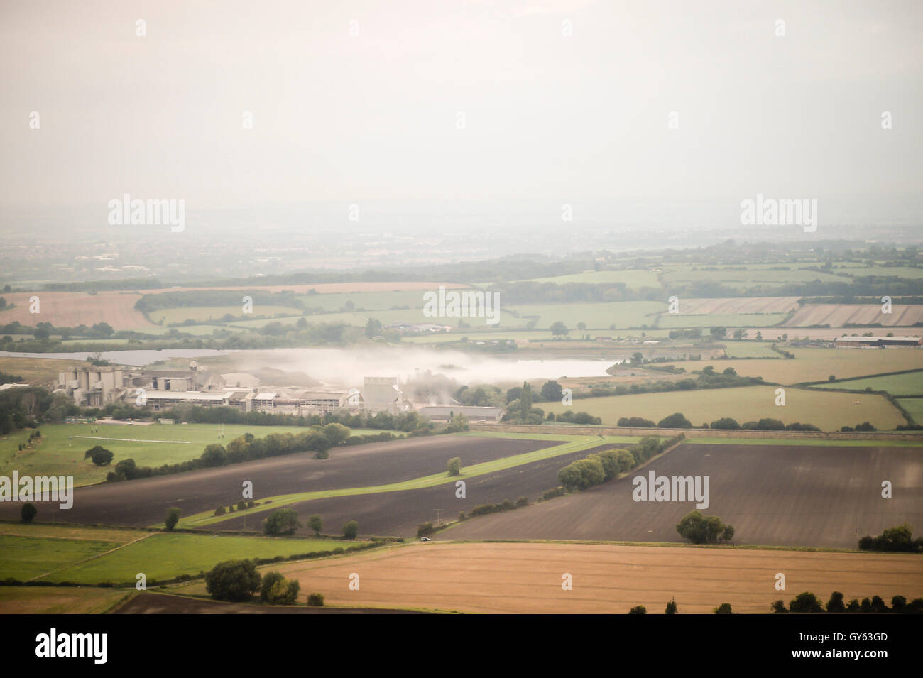 The view after demolition, by controlled explosion, of the 400ft ...