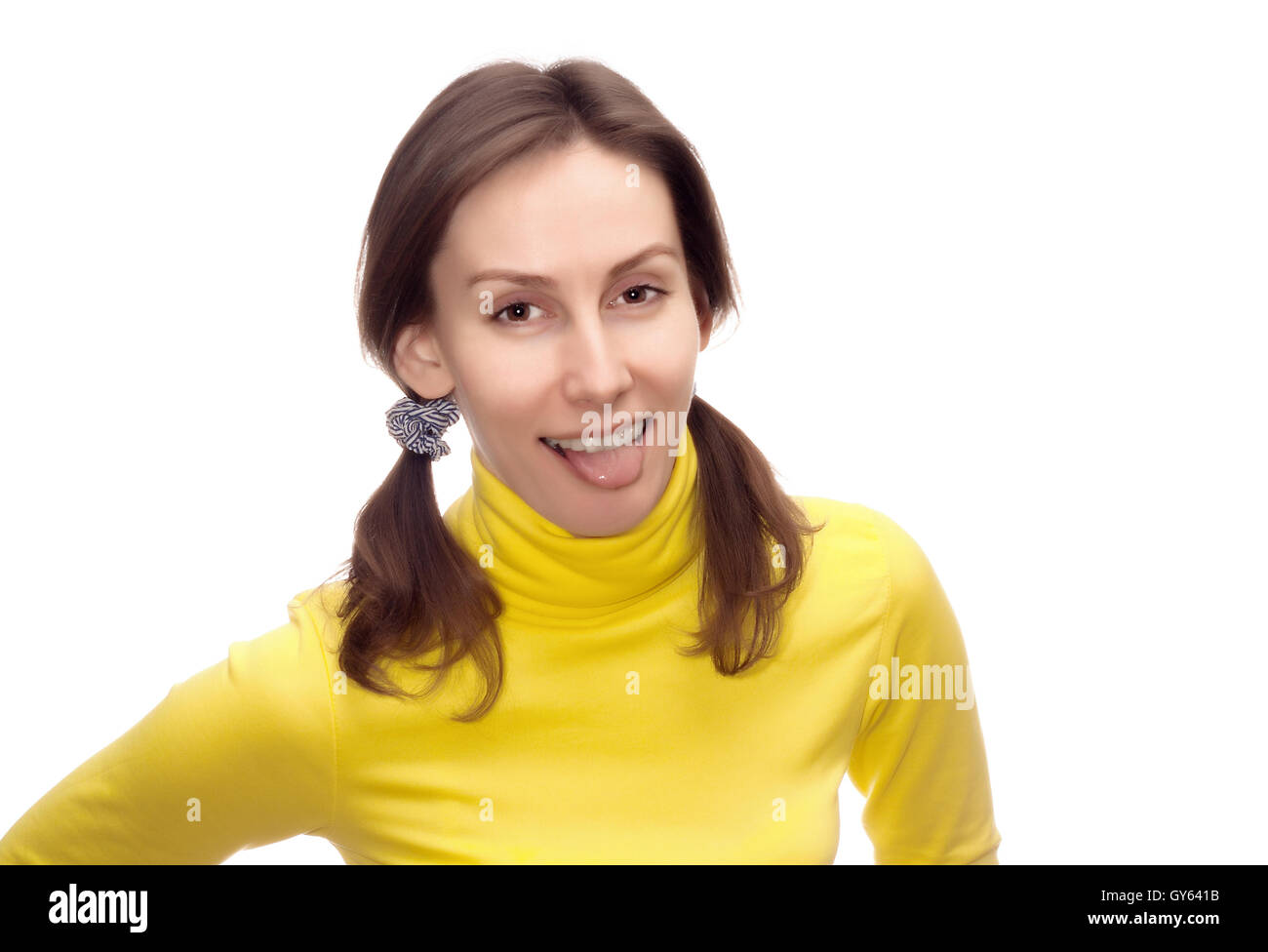 Portrait Of An Attractive Beautiful Pretty Cute Young Cheerful Happy