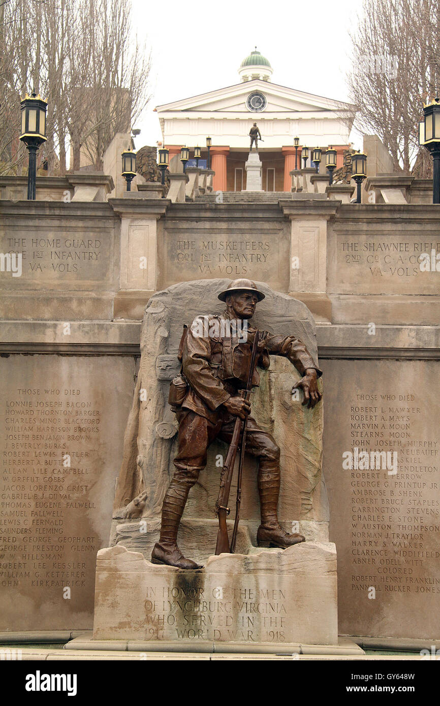 The Listening Post, also known as the Doughboy statue, in front of ...