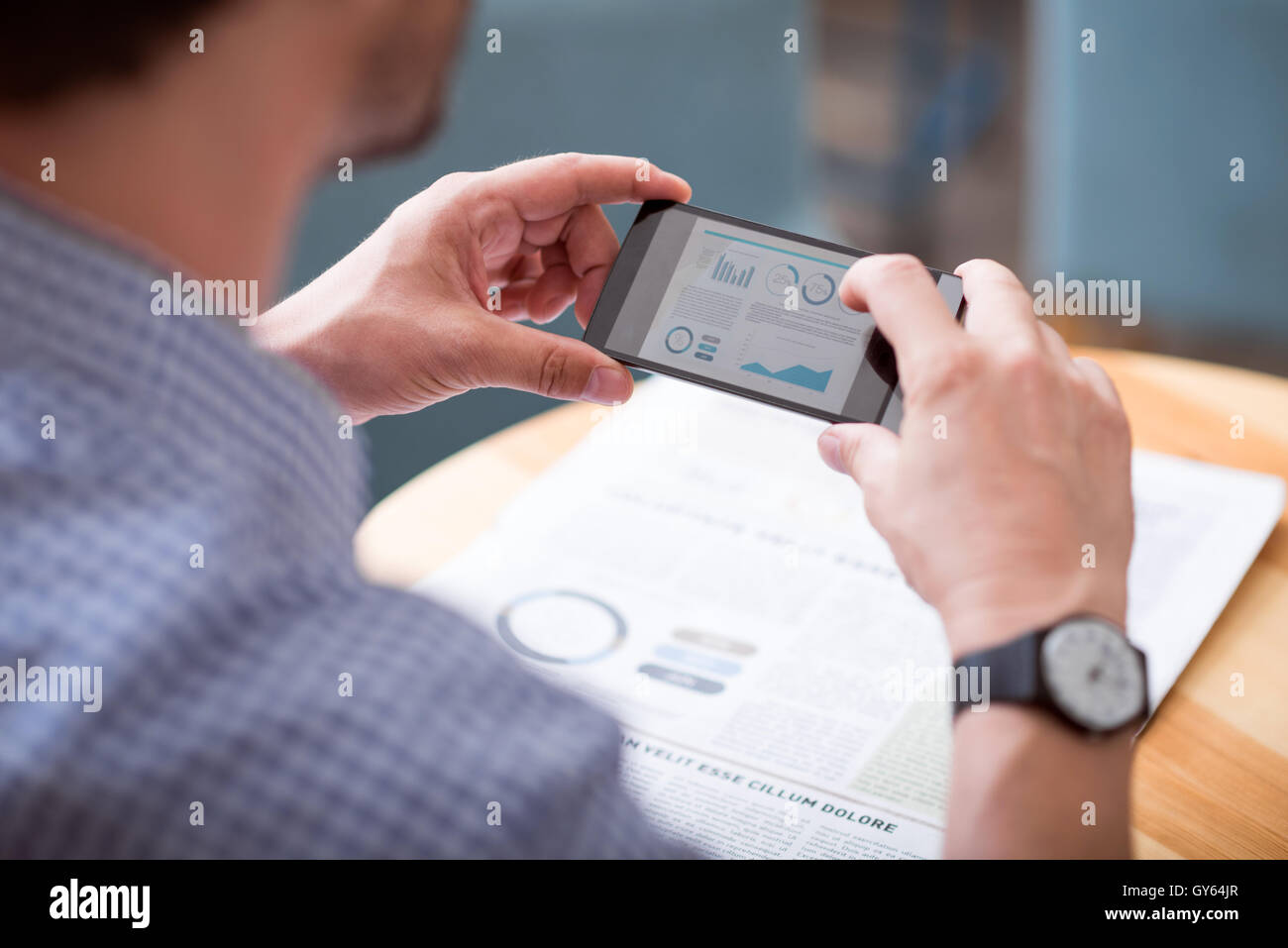One man making photos Stock Photo - Alamy