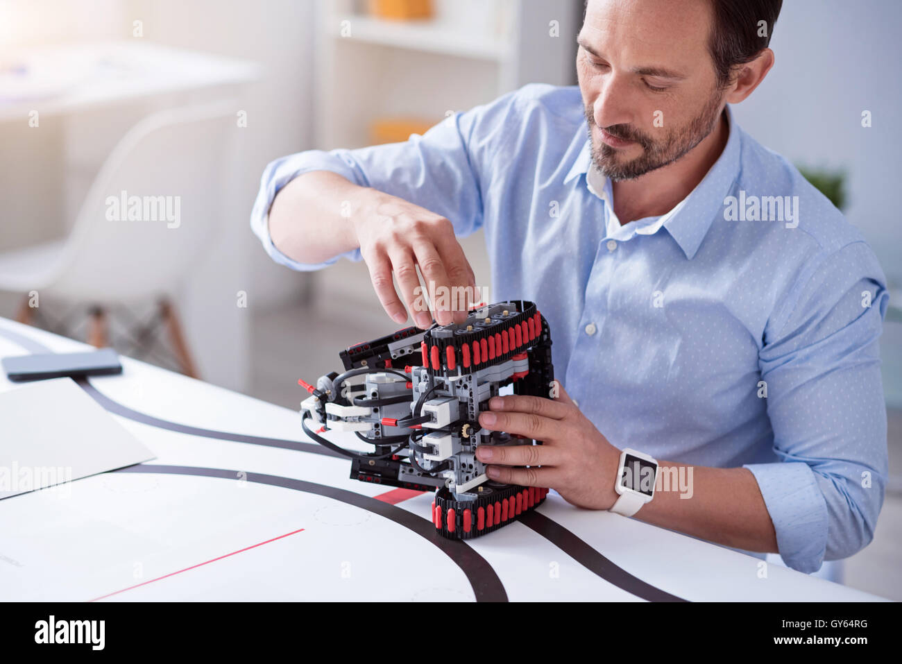 Close up of new robot invention Stock Photo - Alamy