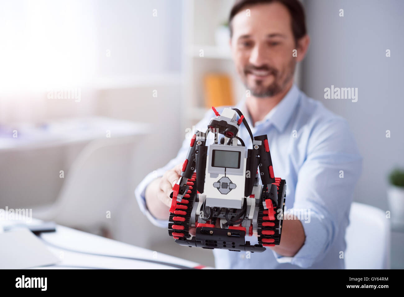 Close up of new robot invention Stock Photo - Alamy