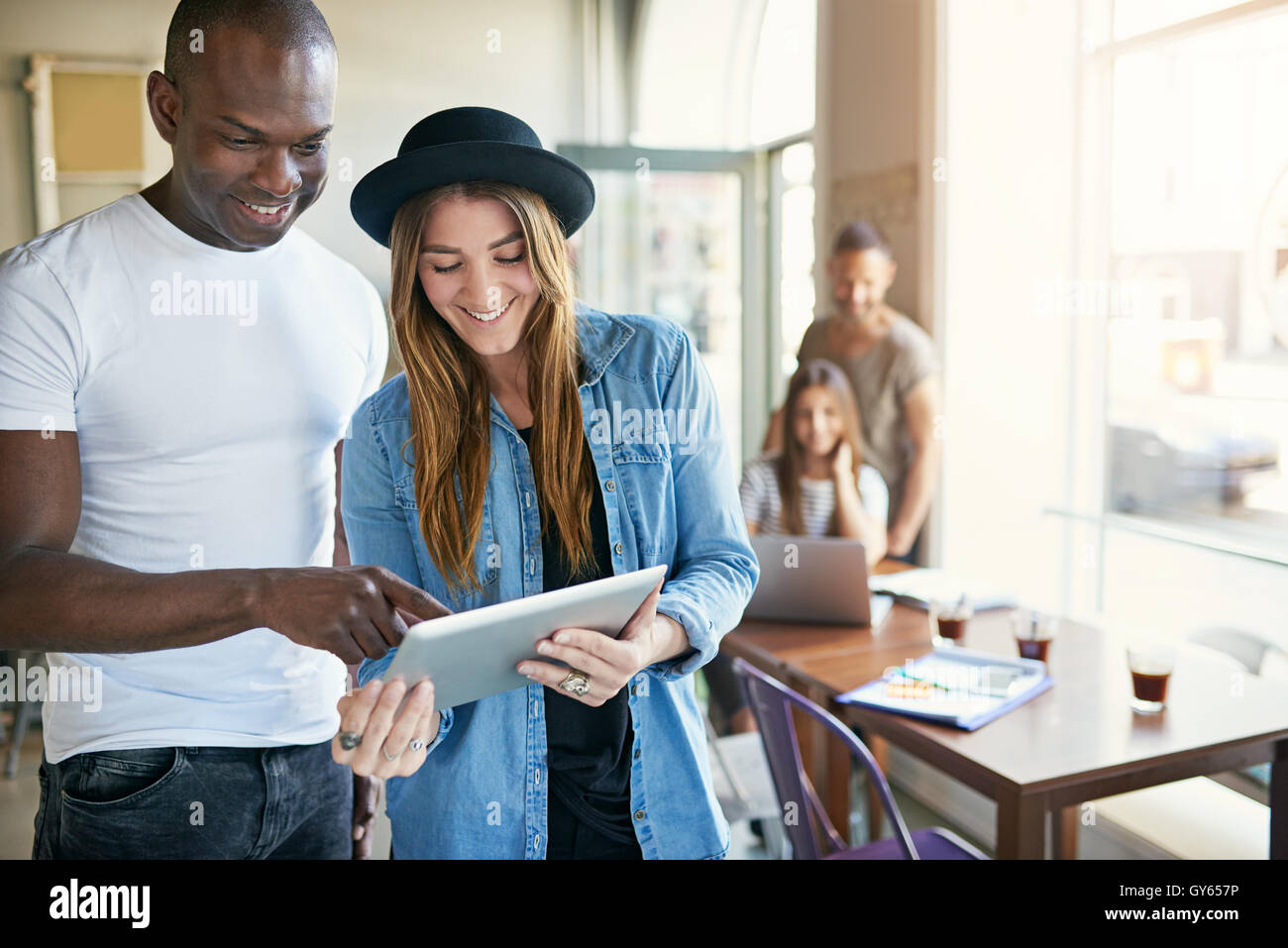 Group business people entering office hi-res stock photography and ...