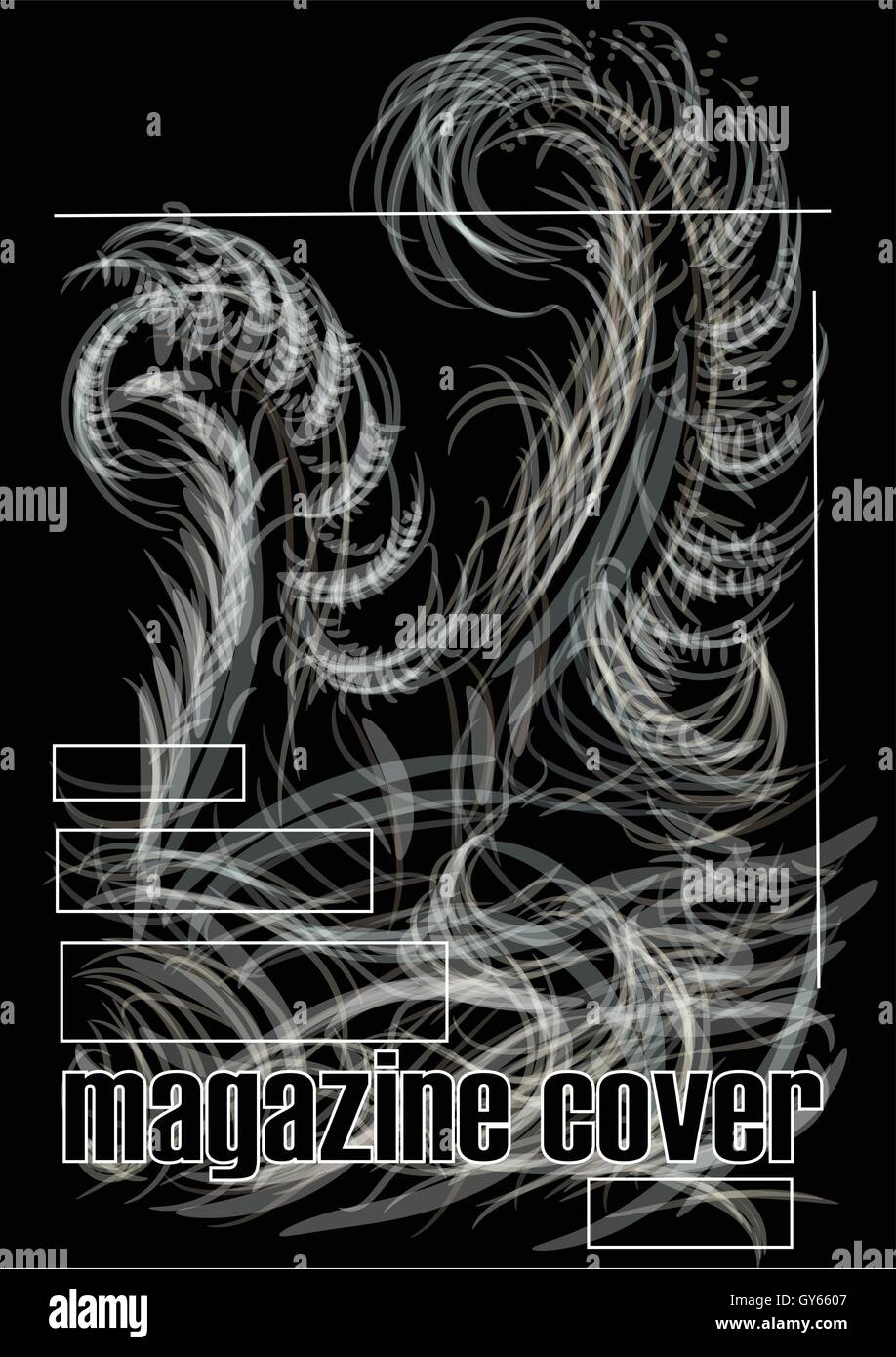 magazine cover. vector illustration of cover design template Stock ...
