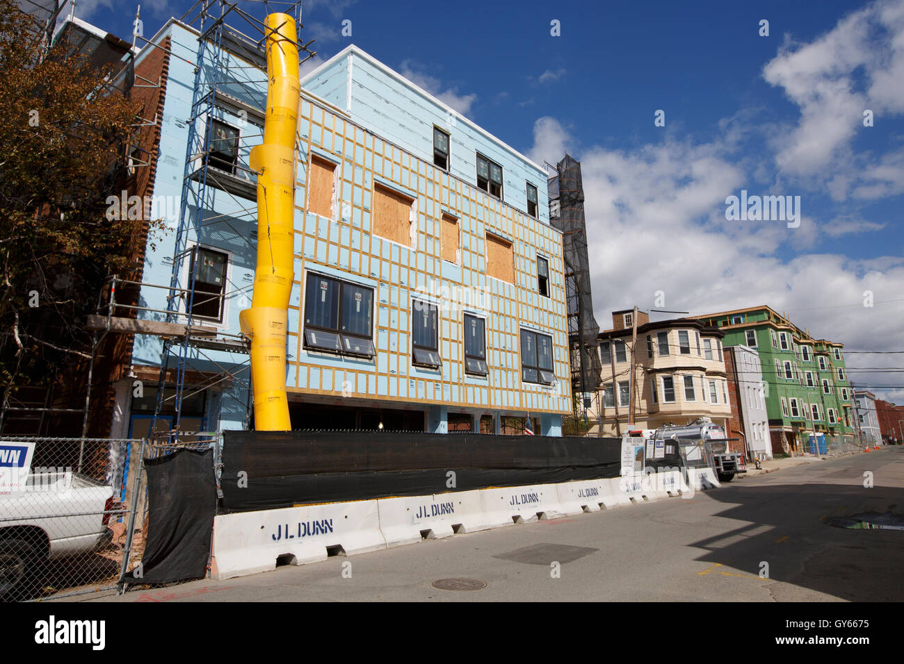 New residential construction, East Boston, Massachusetts Stock Photo ...