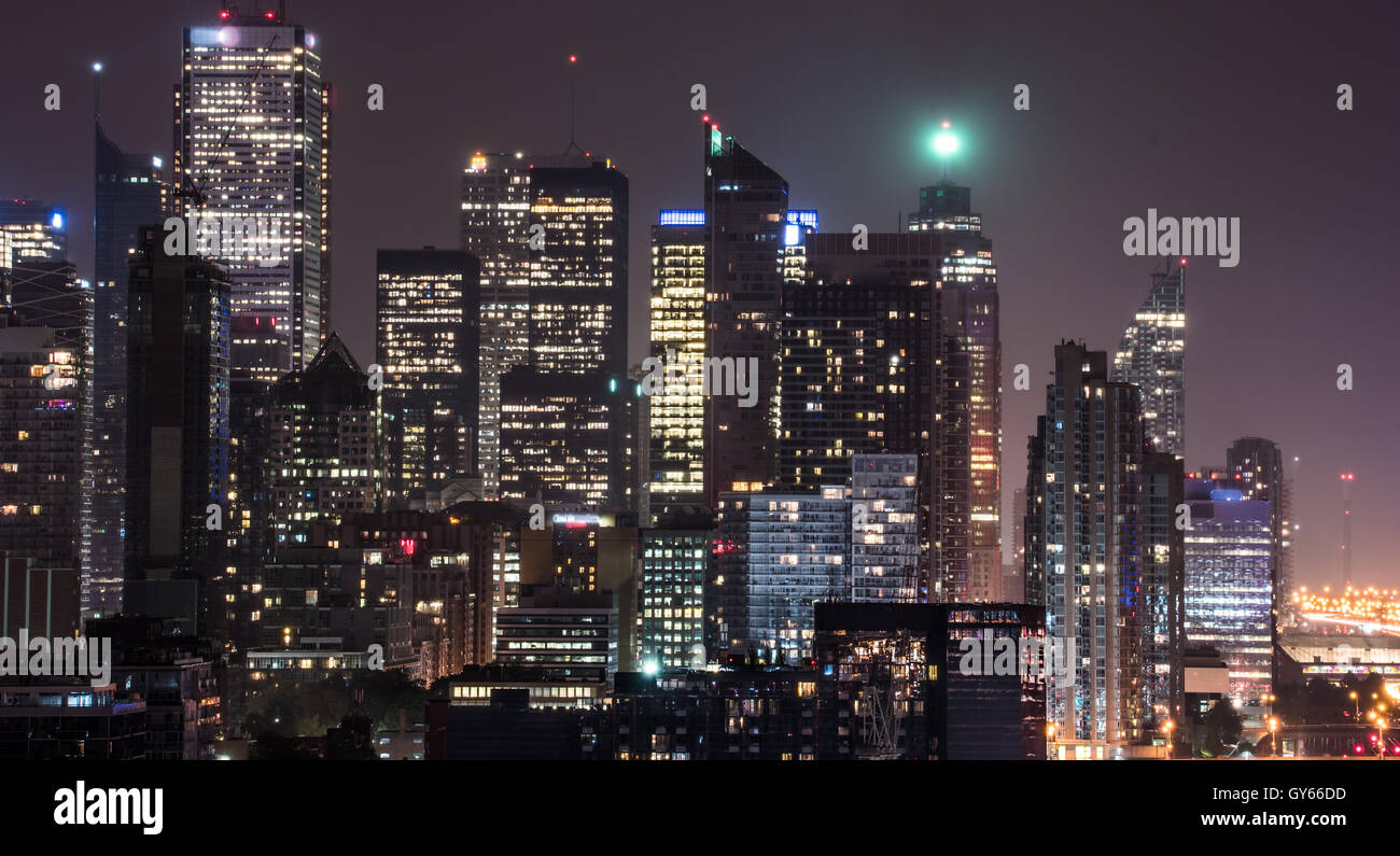 Rooftop panoramic of city Torontoskyline. Buildings & office towers on ...