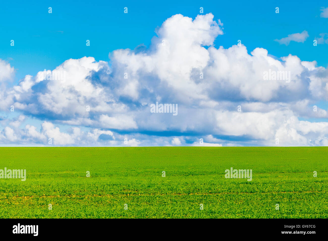 Landscape view with cloudy sky Stock Photo - Alamy