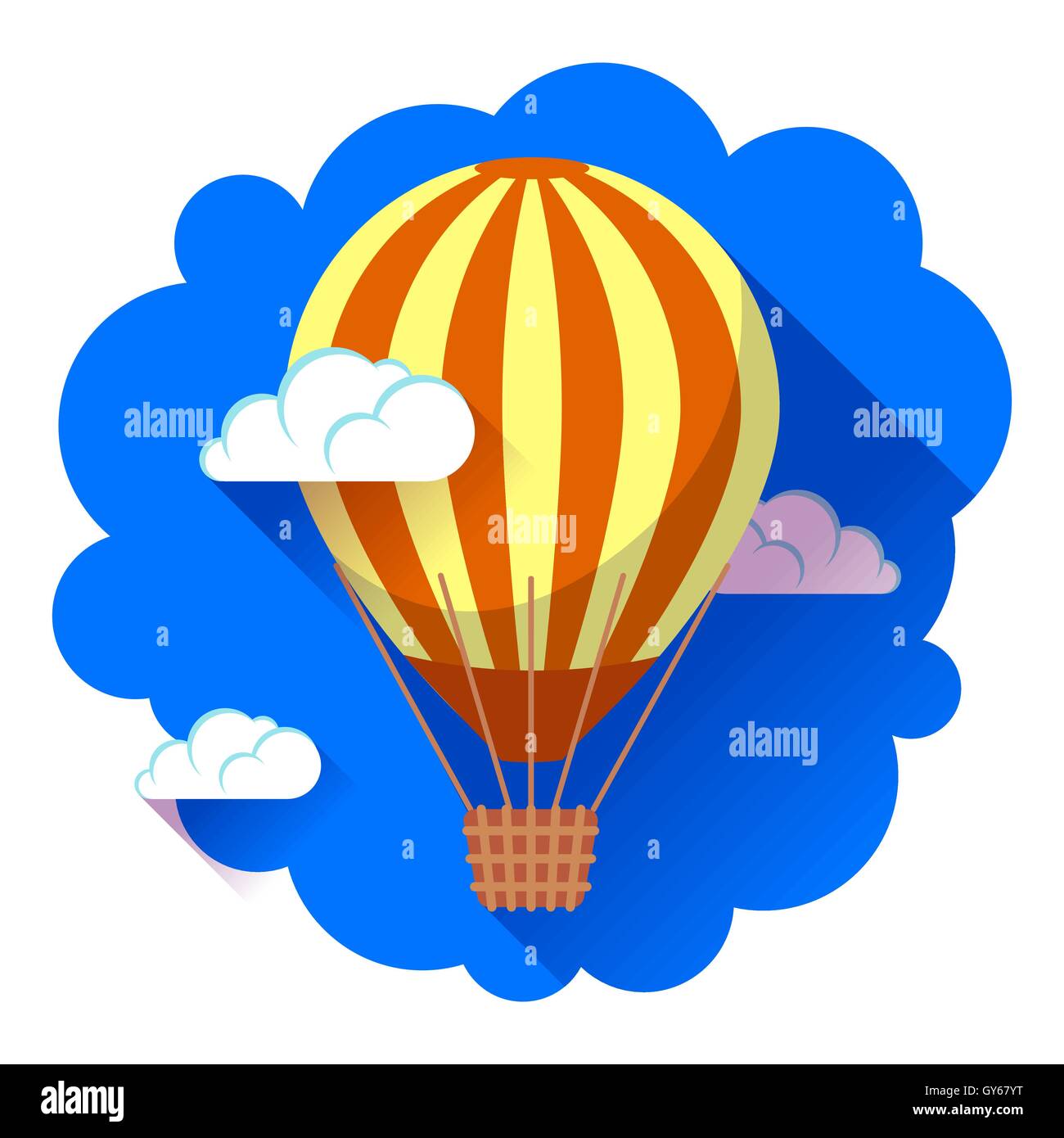 Inflating hot air balloon Stock Vector Images - Alamy