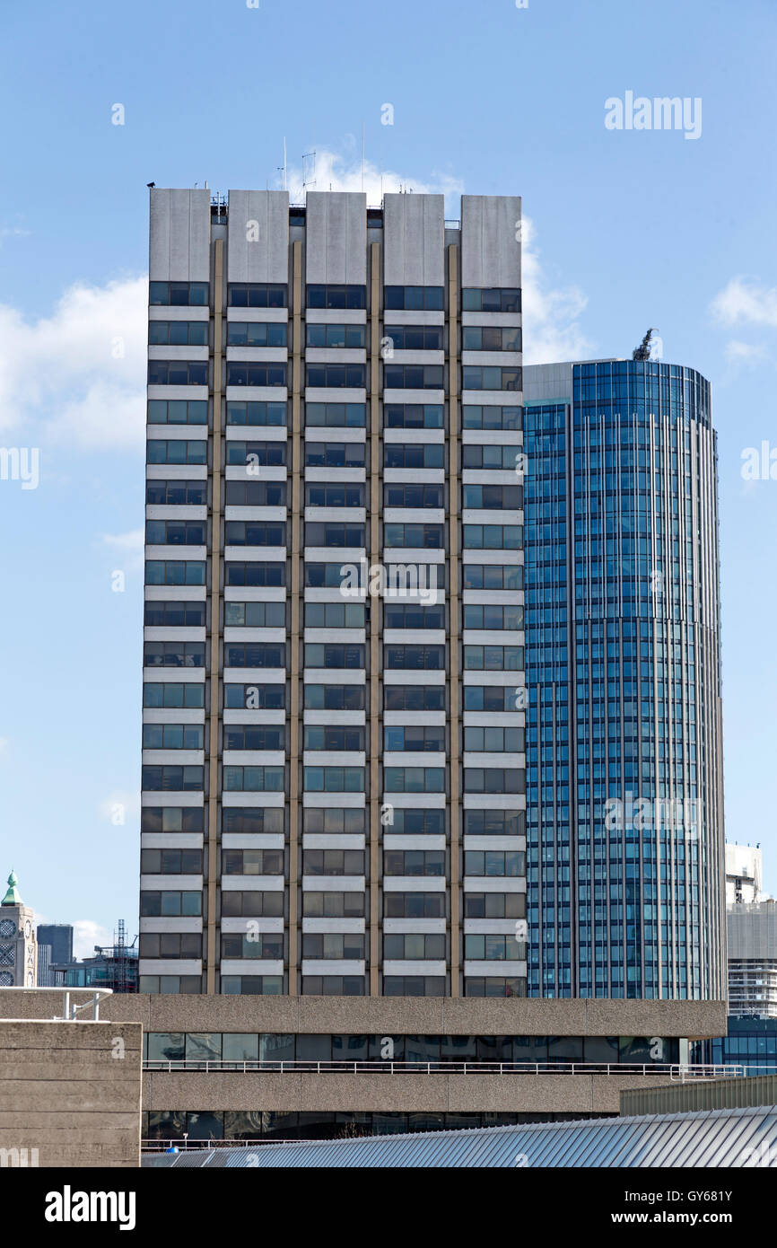 Kent House headquarters of British TV channel ITV, from Waterloo Bridge ...