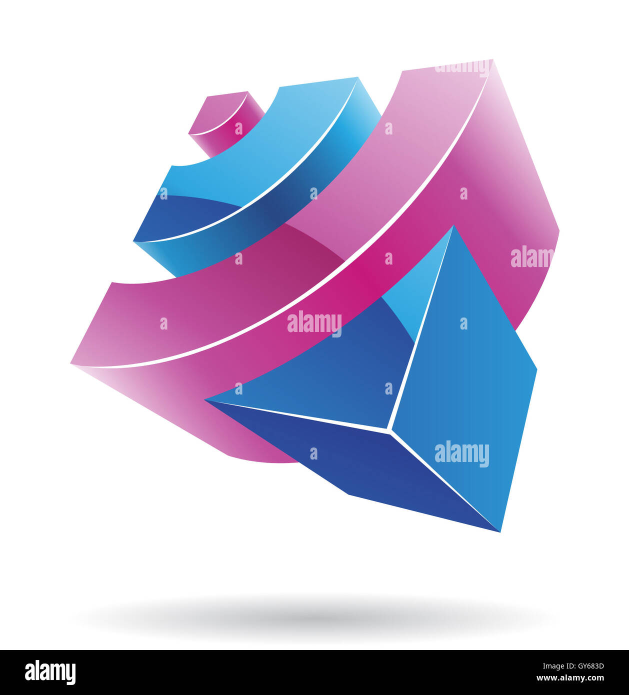 Abstract cubic logo icon and graphic design Stock Photo - Alamy